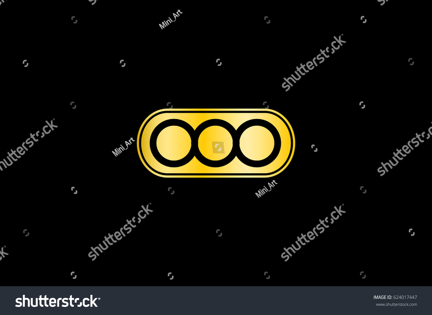 Abstract Gold Logo Circle Stock Vector (Royalty Free) 624017447