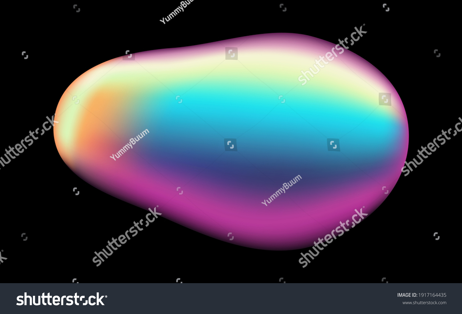Abstract Gradient Iridescent Shape Rainbow Coloring Stock Vector ...