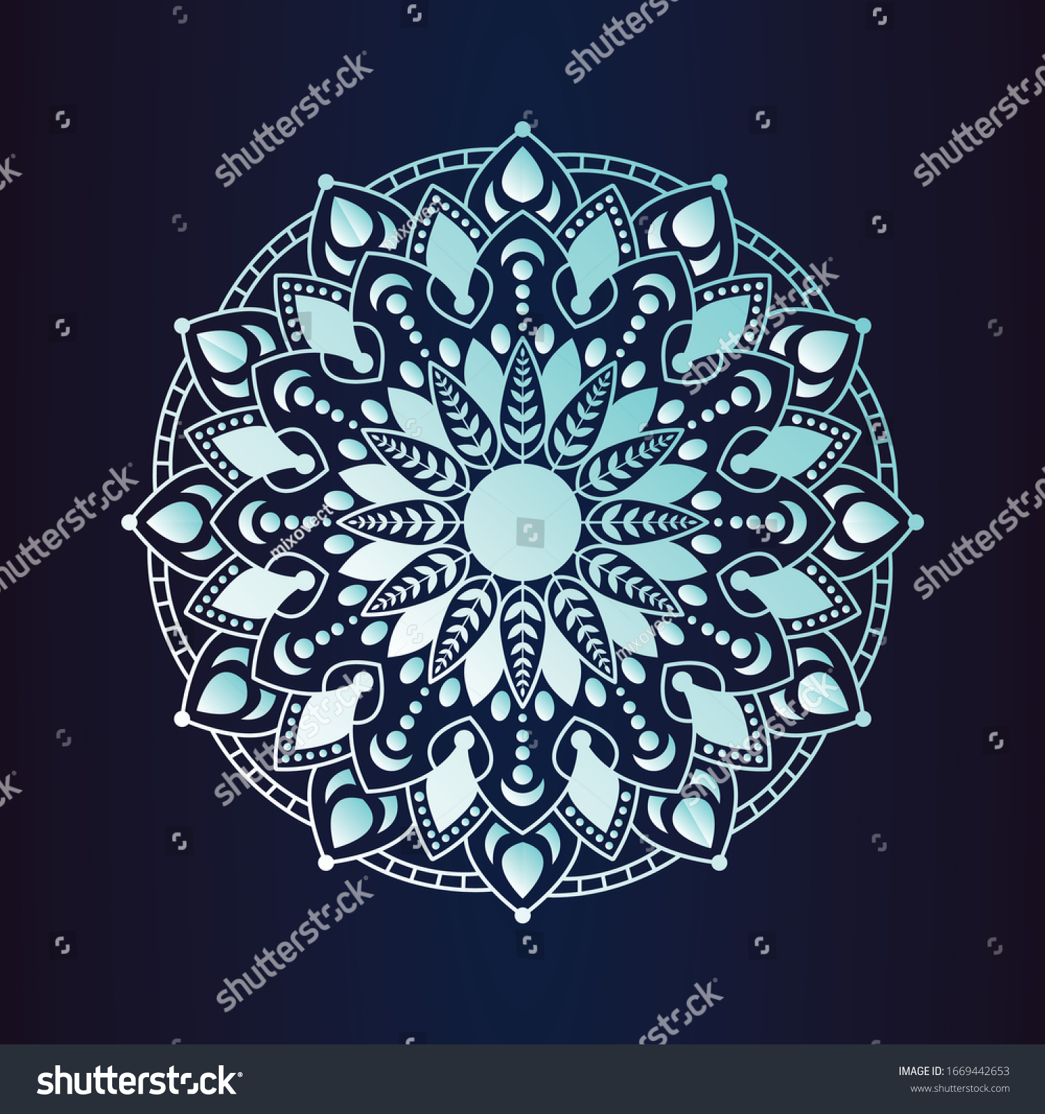 Abstract Gradient Mandala Background Design Stock Vector (Royalty Free ...