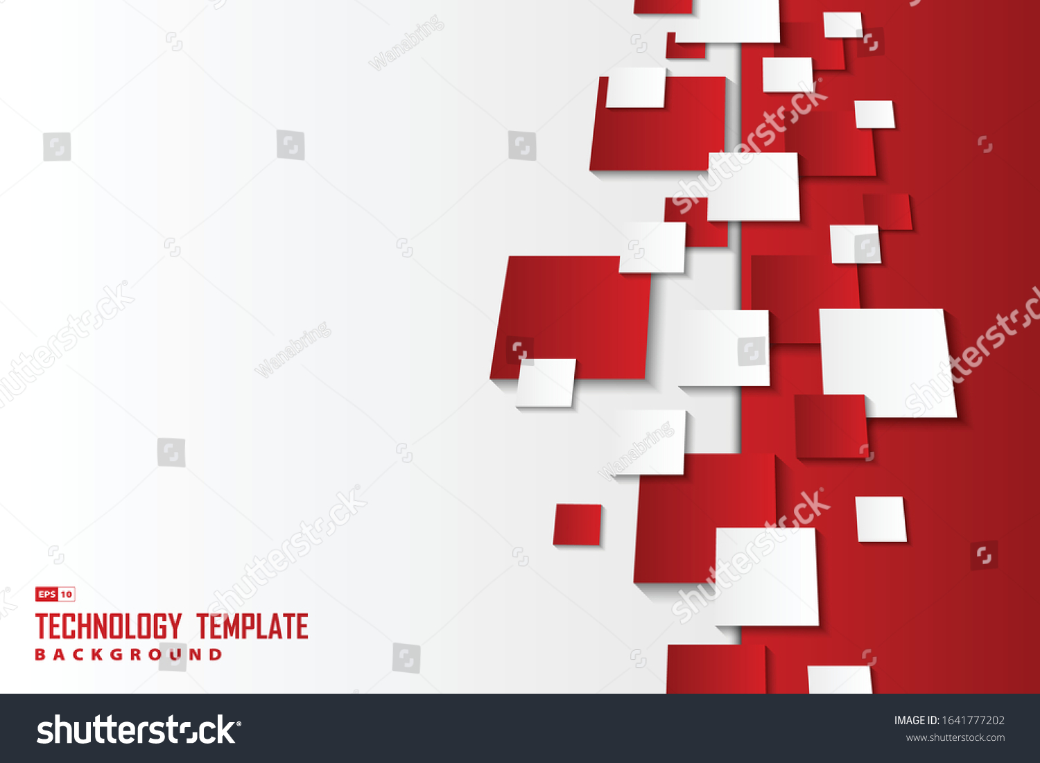 Abstract Gradient Red White Square Patterns Stock Vector (Royalty Free ...