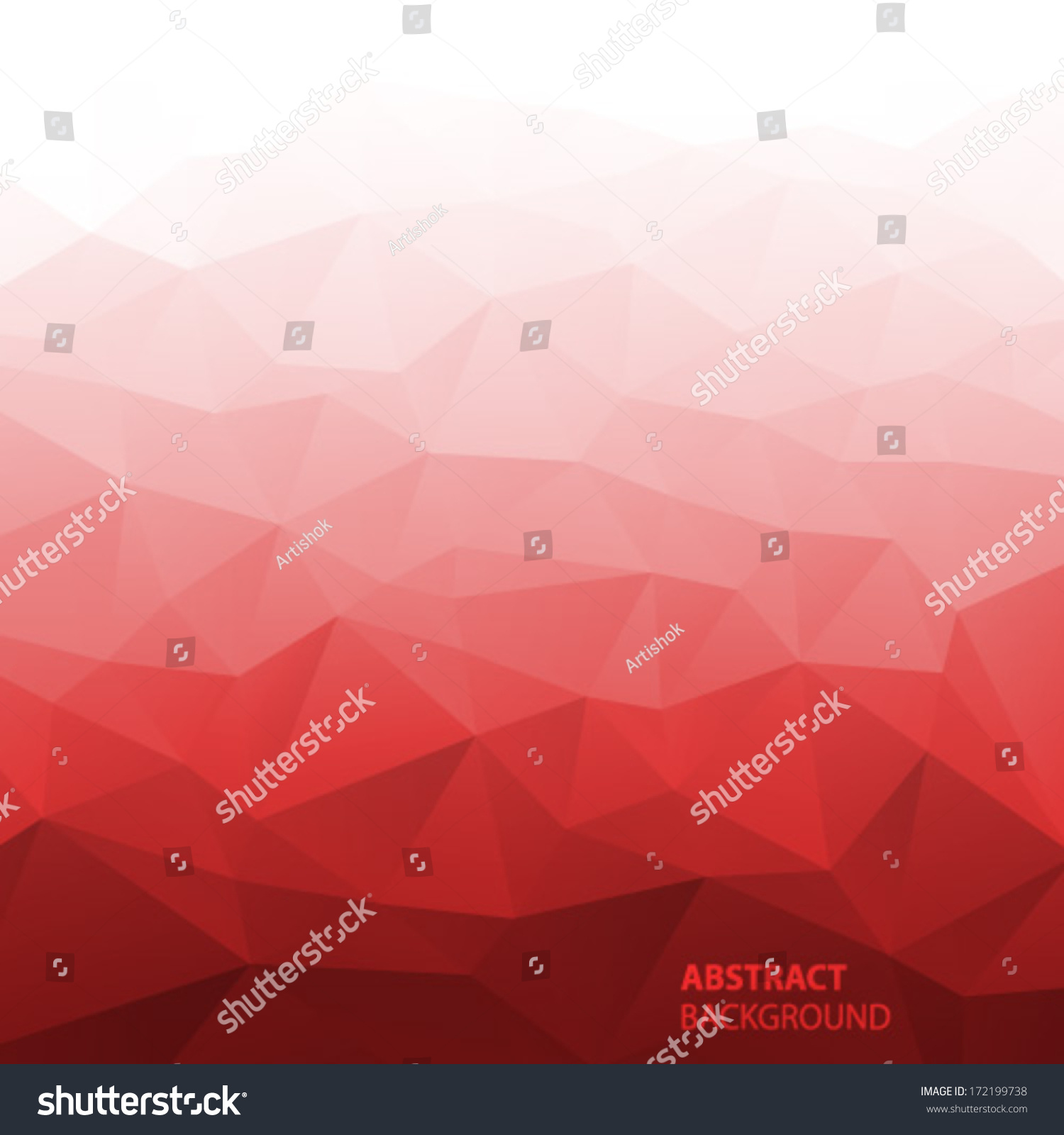 Abstract Gradient Red Geometric Background Vector Stock Vector (Royalty ...