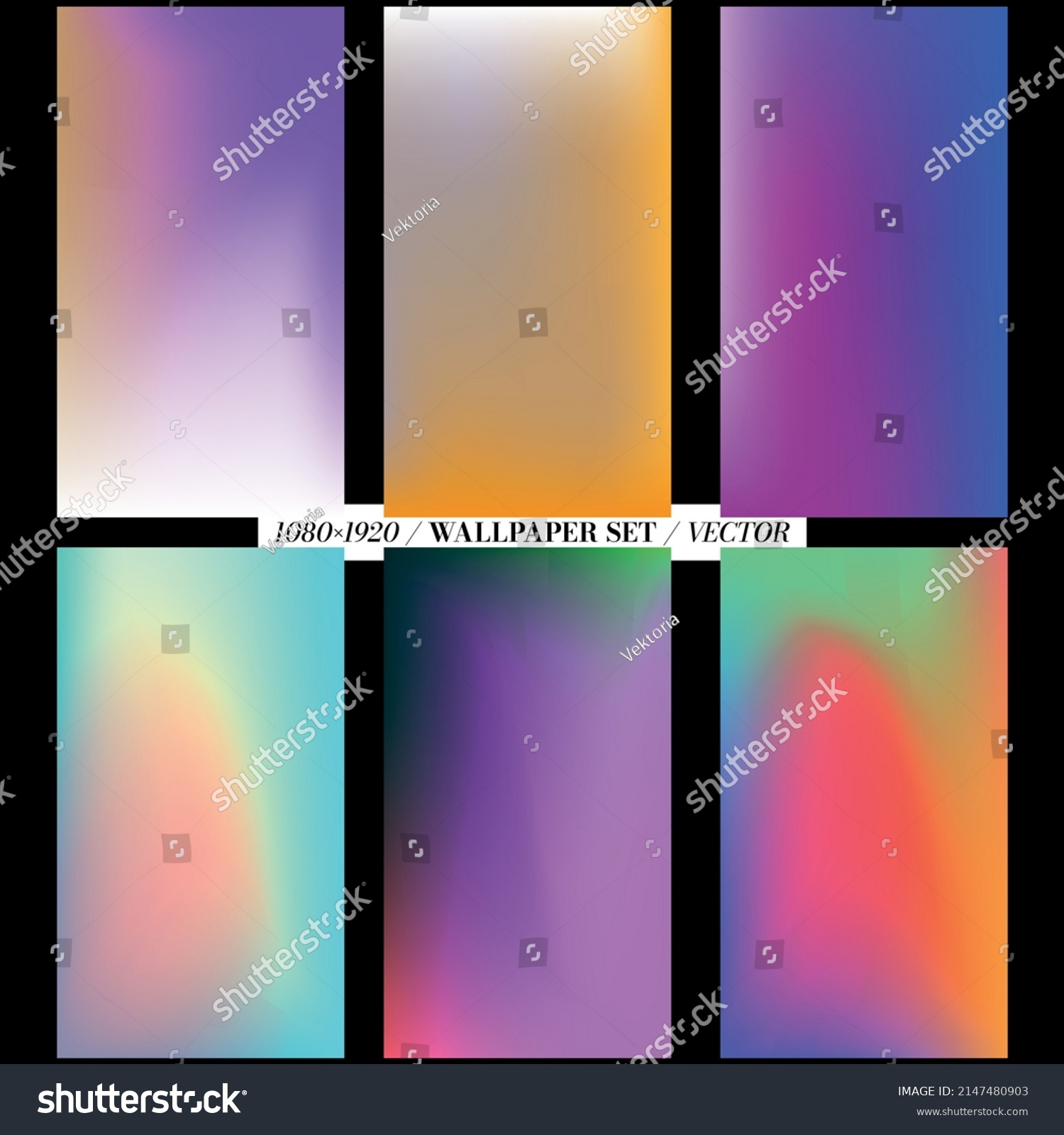 Abstract Gradient Wallpapers Mobile Phones Vector Stock Vector (Royalty ...