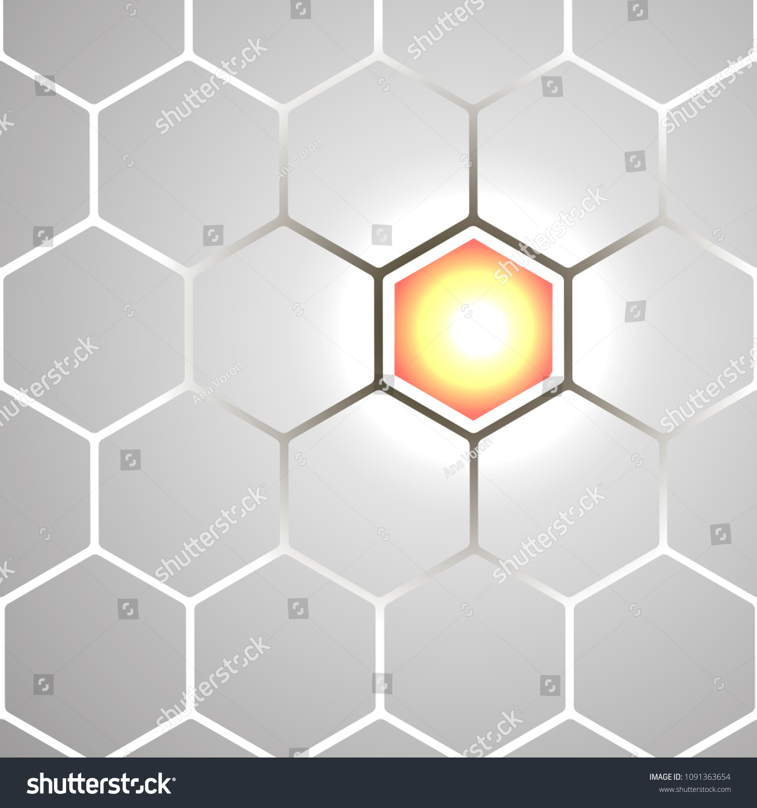 Abstract Gray Hex Business Background Stock Vector (Royalty Free ...