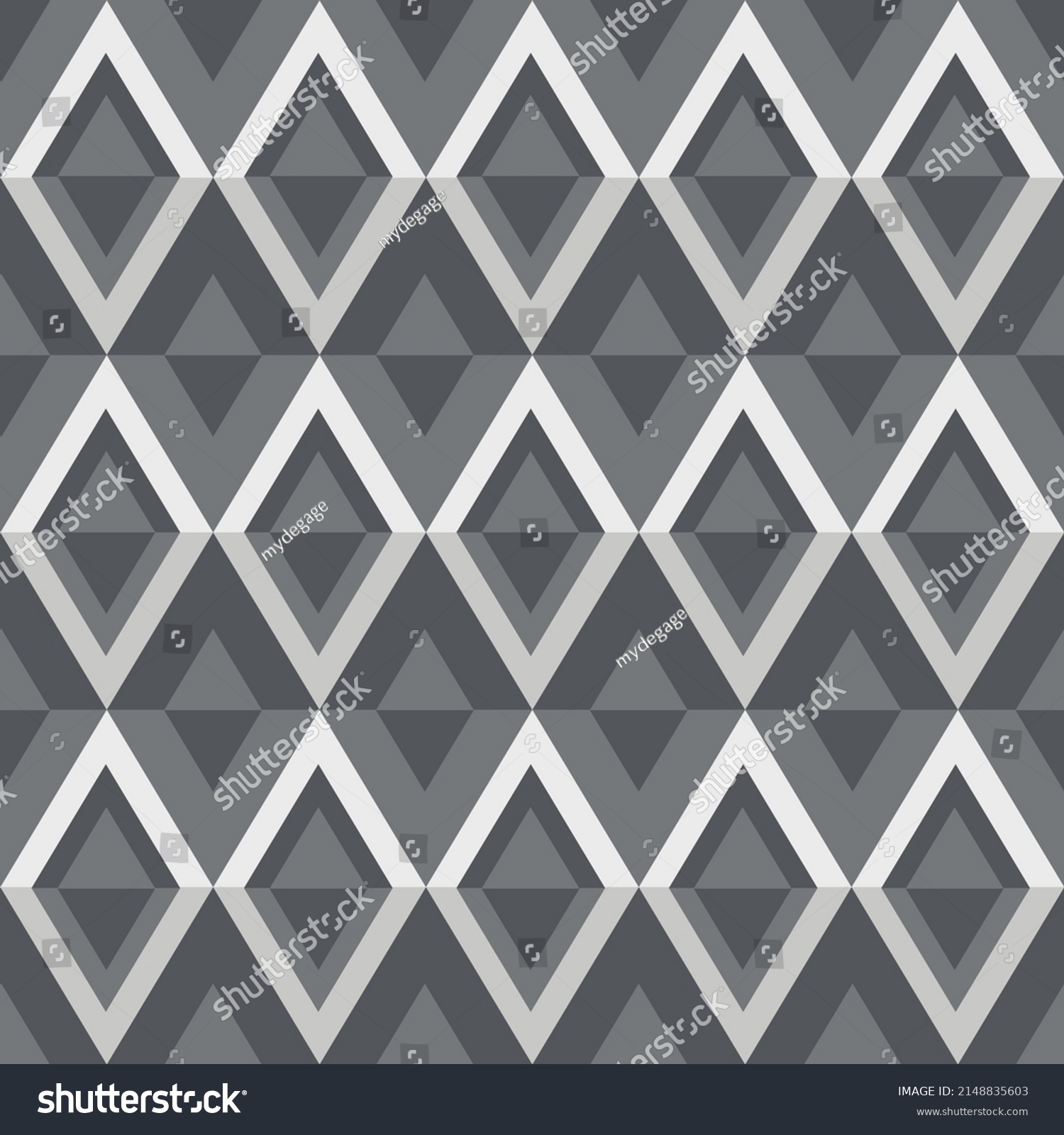 Abstract Gray Polygon Seamless Background Stock Vector (Royalty Free ...
