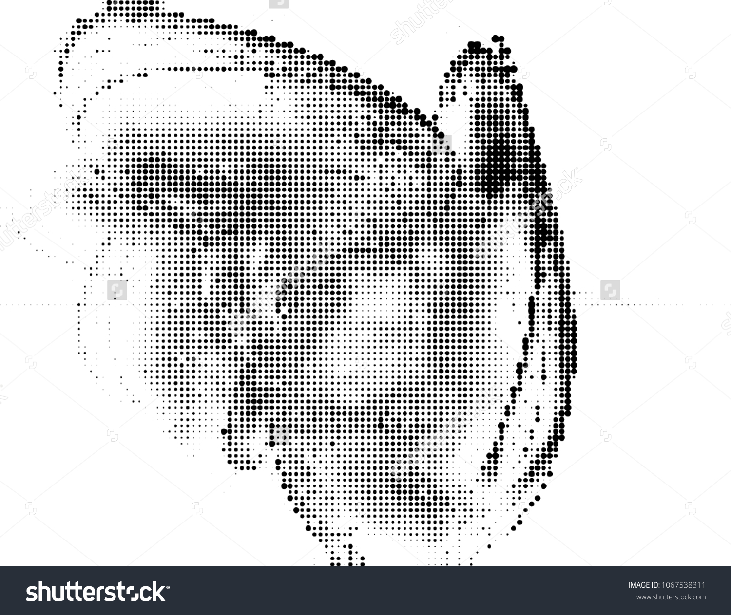 Abstract Grayscale Background Halftone Effect Vector Stock Vector ...