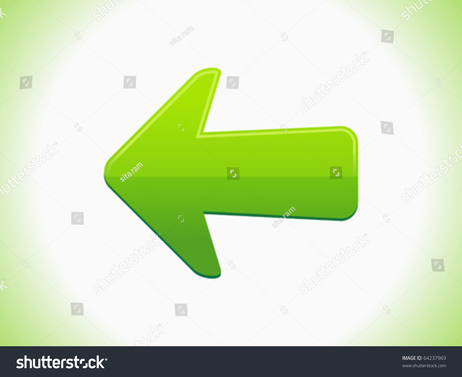 Abstract Green Arrow Icon Vector Illustration Stock Vector (Royalty ...