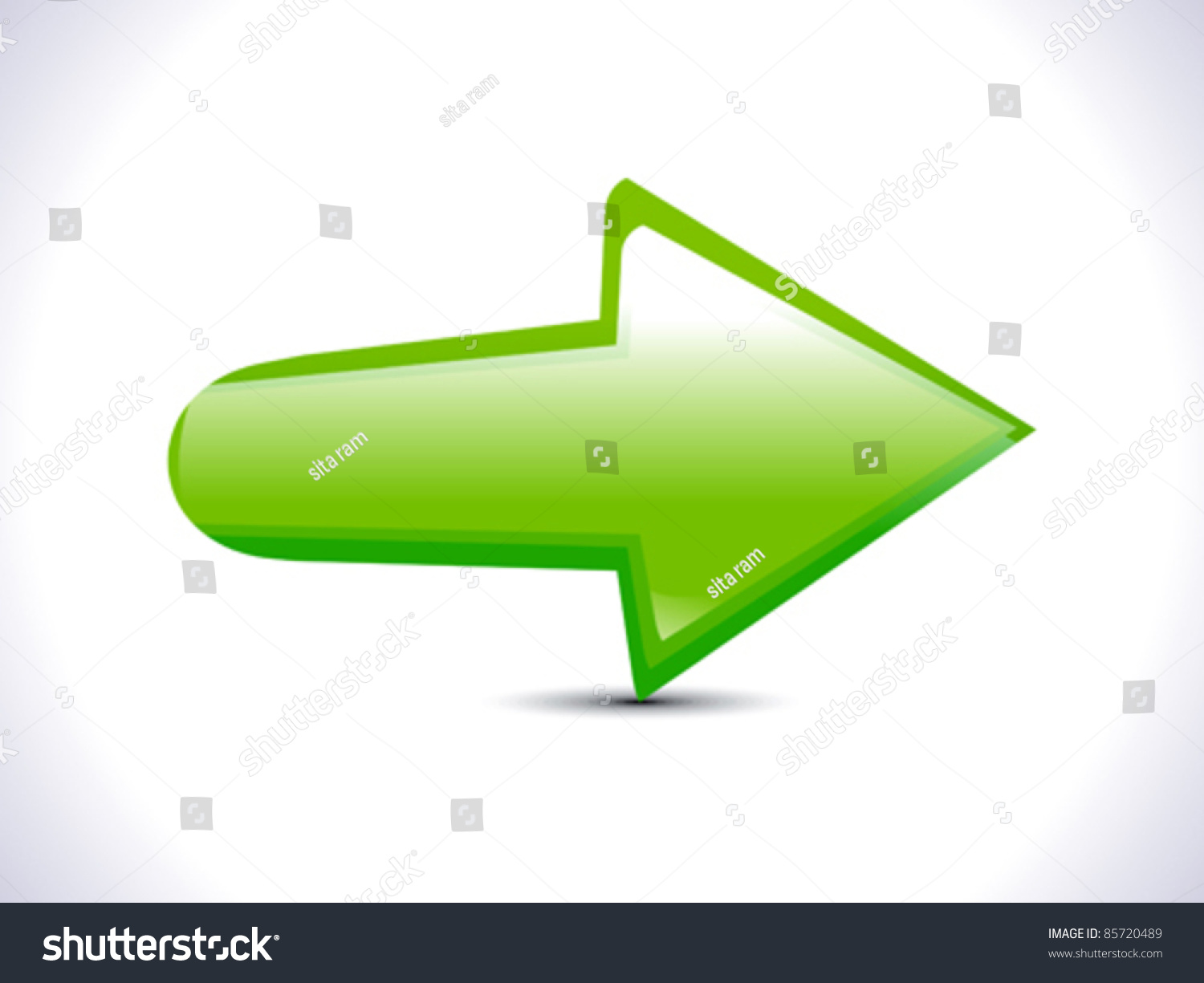 Abstract Green Arrow Icon Vector Illustration Stock Vector 85720489 ...
