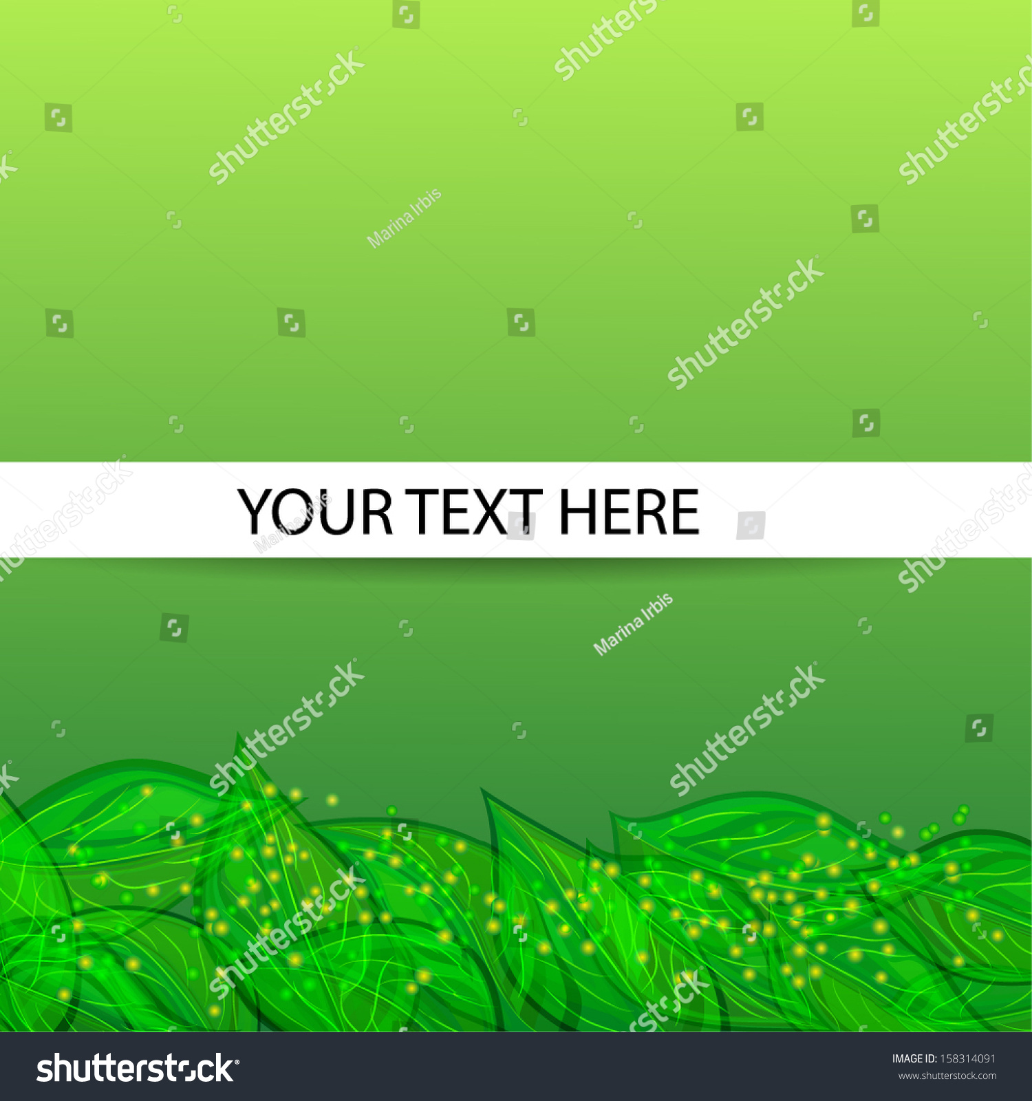Abstract Green Border Leaves Vector Eps Stock Vector (Royalty Free ...