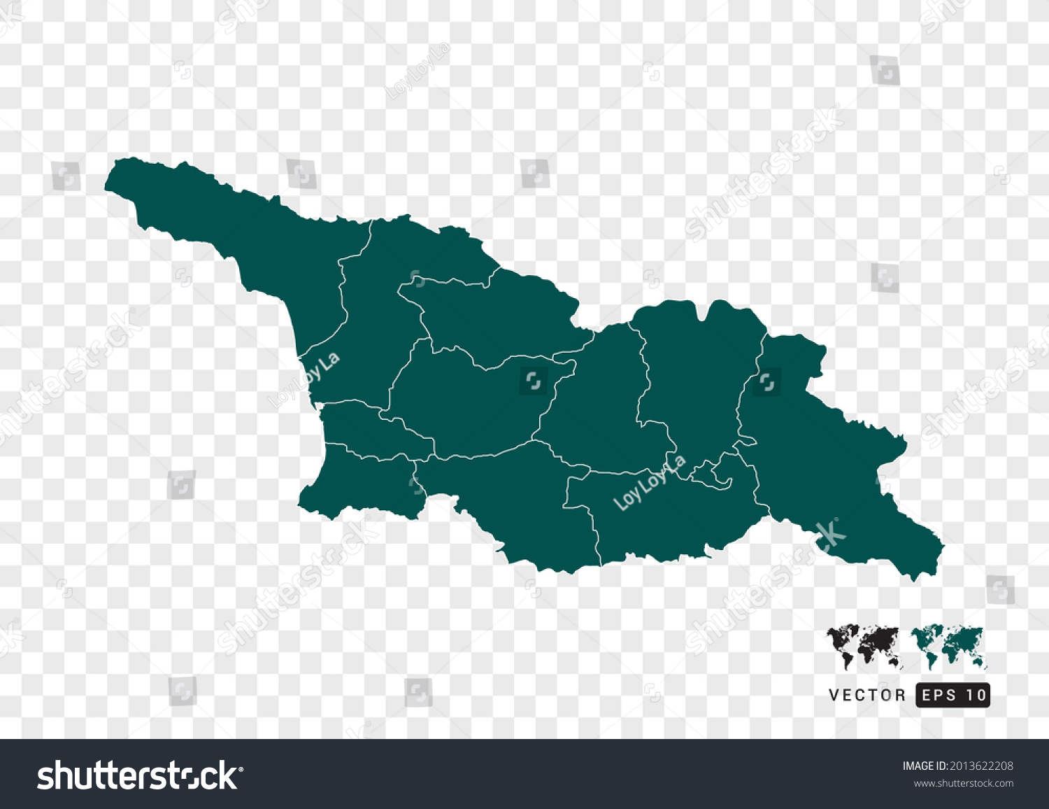 Abstract Green Georgia Map Design Vector Stock Vector (Royalty Free ...