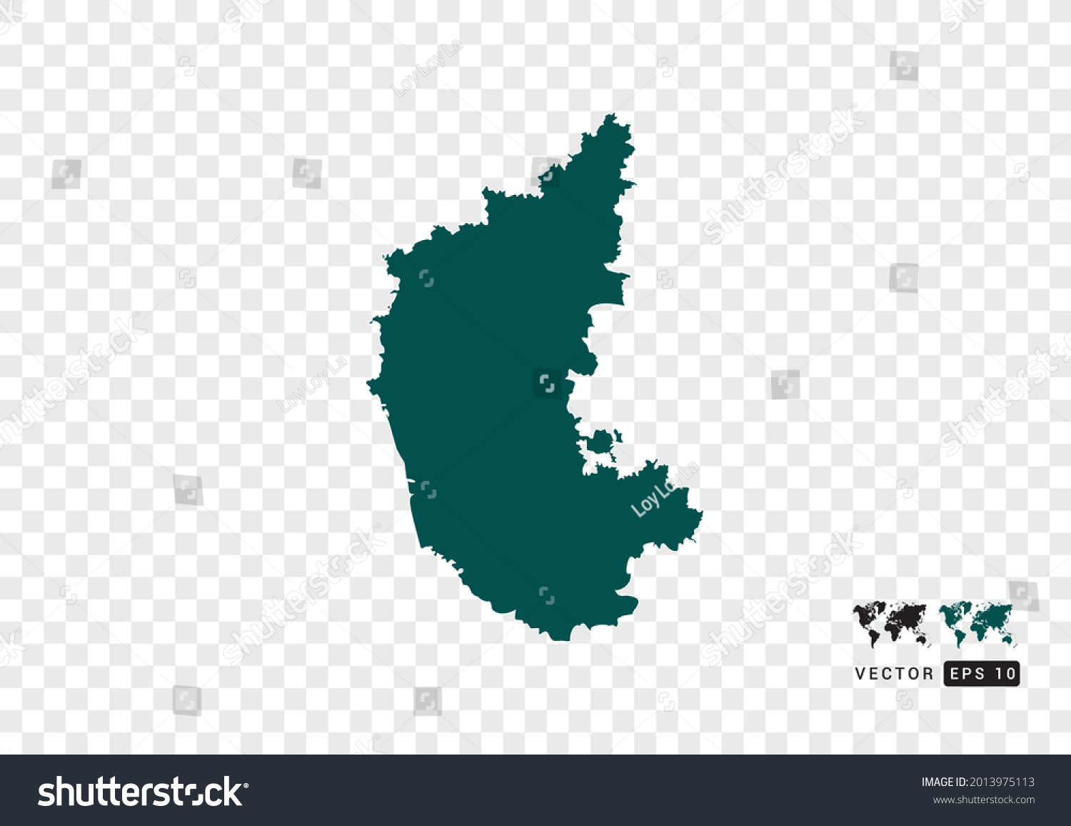 Abstract Green Karnataka Map Design Vector Stock Vector (Royalty Free ...