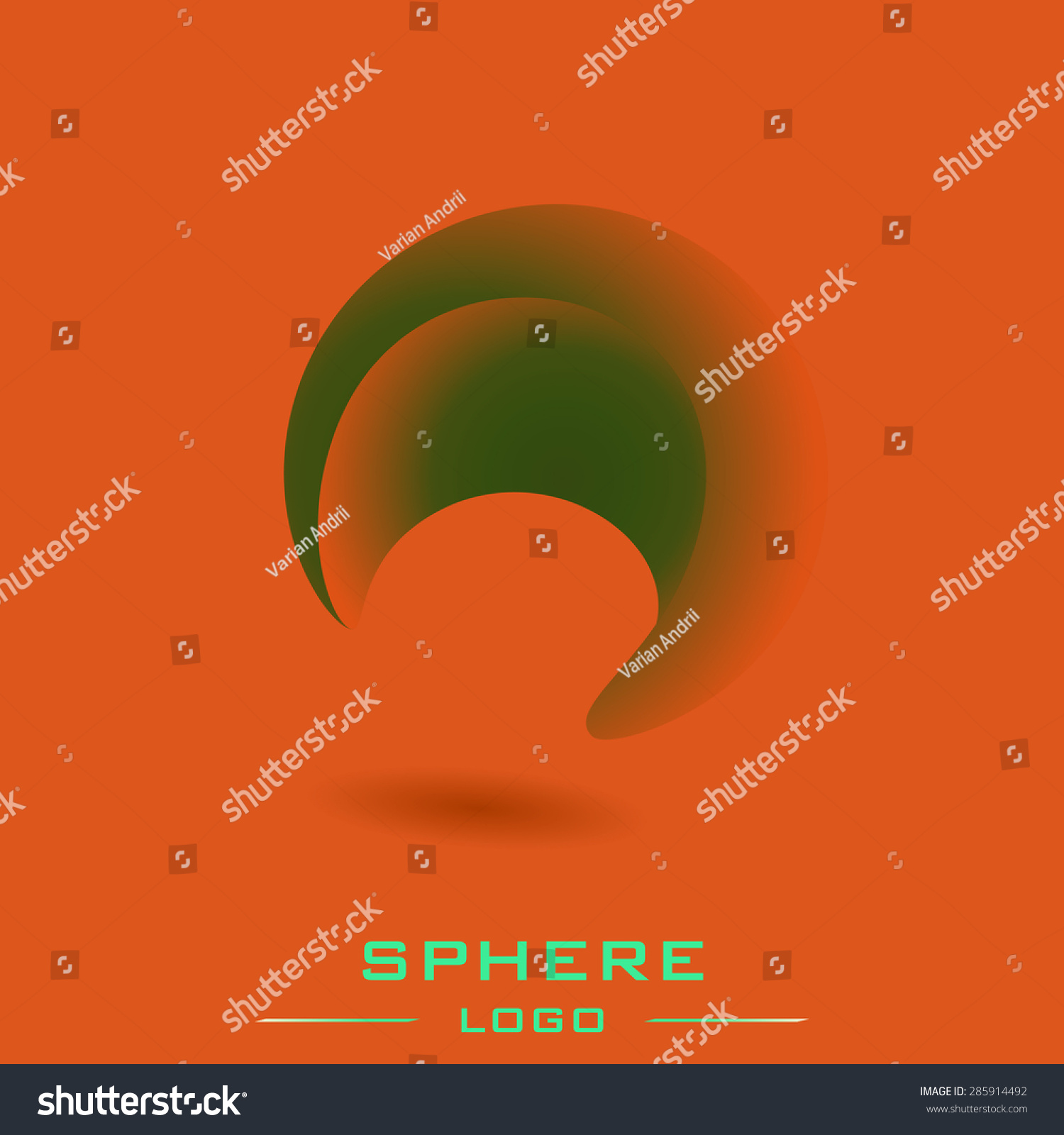 Abstract Green Sphere Logo Vector Stock Vector (Royalty Free) 285914492