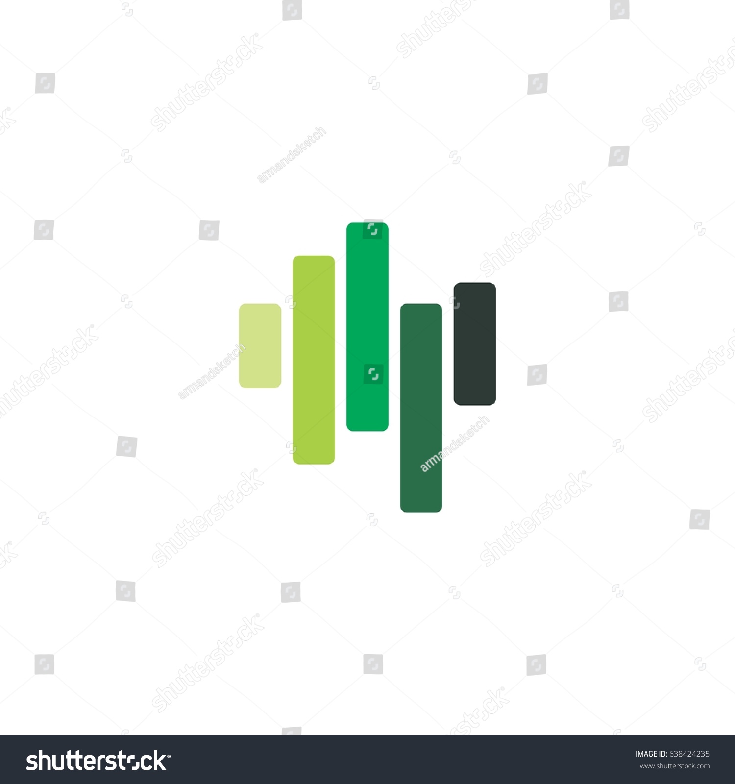 Abstract Green Statistics Logo Stock Vector (Royalty Free) 638424235 ...