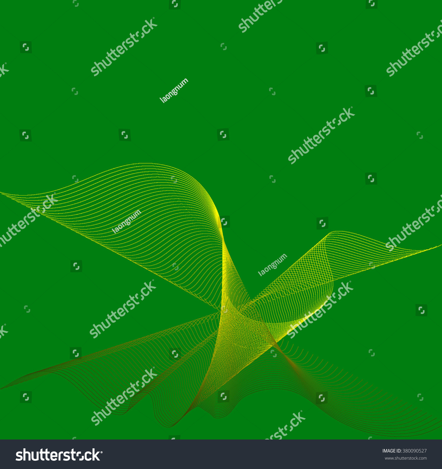 Abstract Green Wave Lines Vector Design Stock Vector (Royalty Free ...