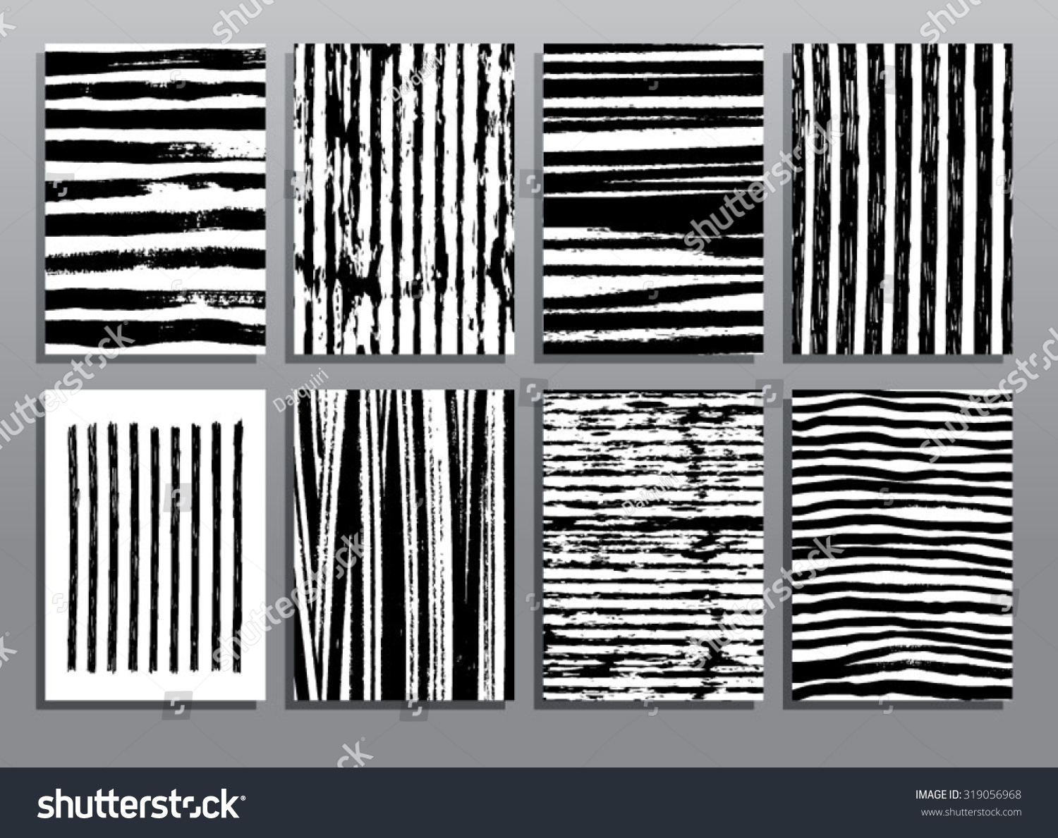 Abstract Grunge Patterns Striped Textures Vector Stock Vector (Royalty ...
