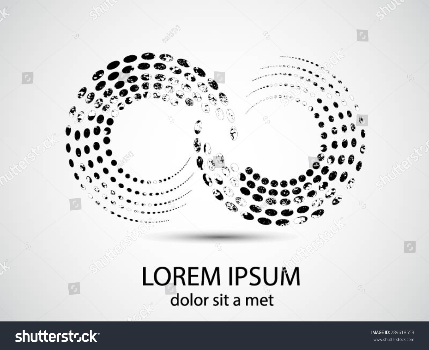 Abstract Halftone Logo Design Element Vector Stock Vector (Royalty Free ...