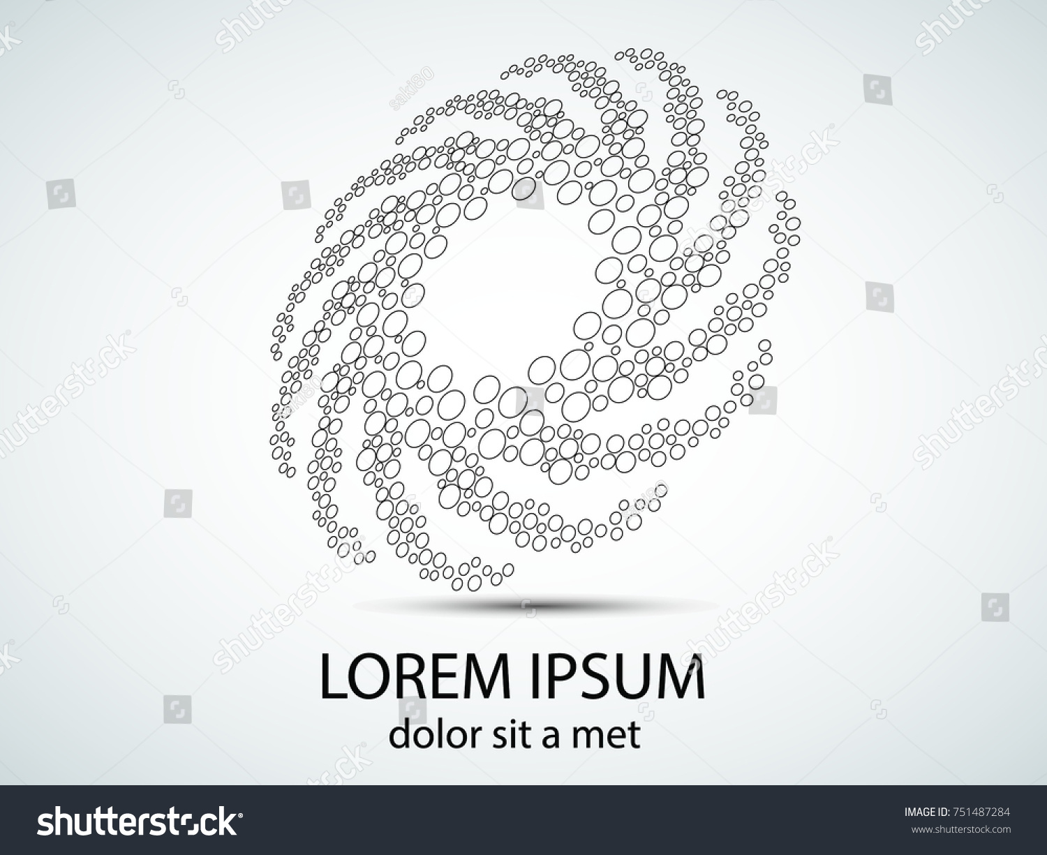 Abstract Halftone Logo Design Element Vector Stock Vector (Royalty Free ...