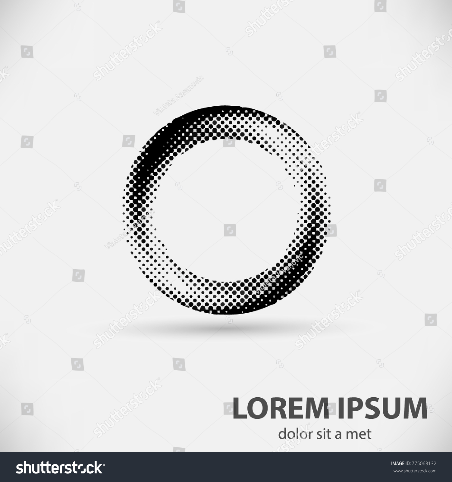 Abstract Halftone Logo Design Element Vector Stock Vector (Royalty Free ...
