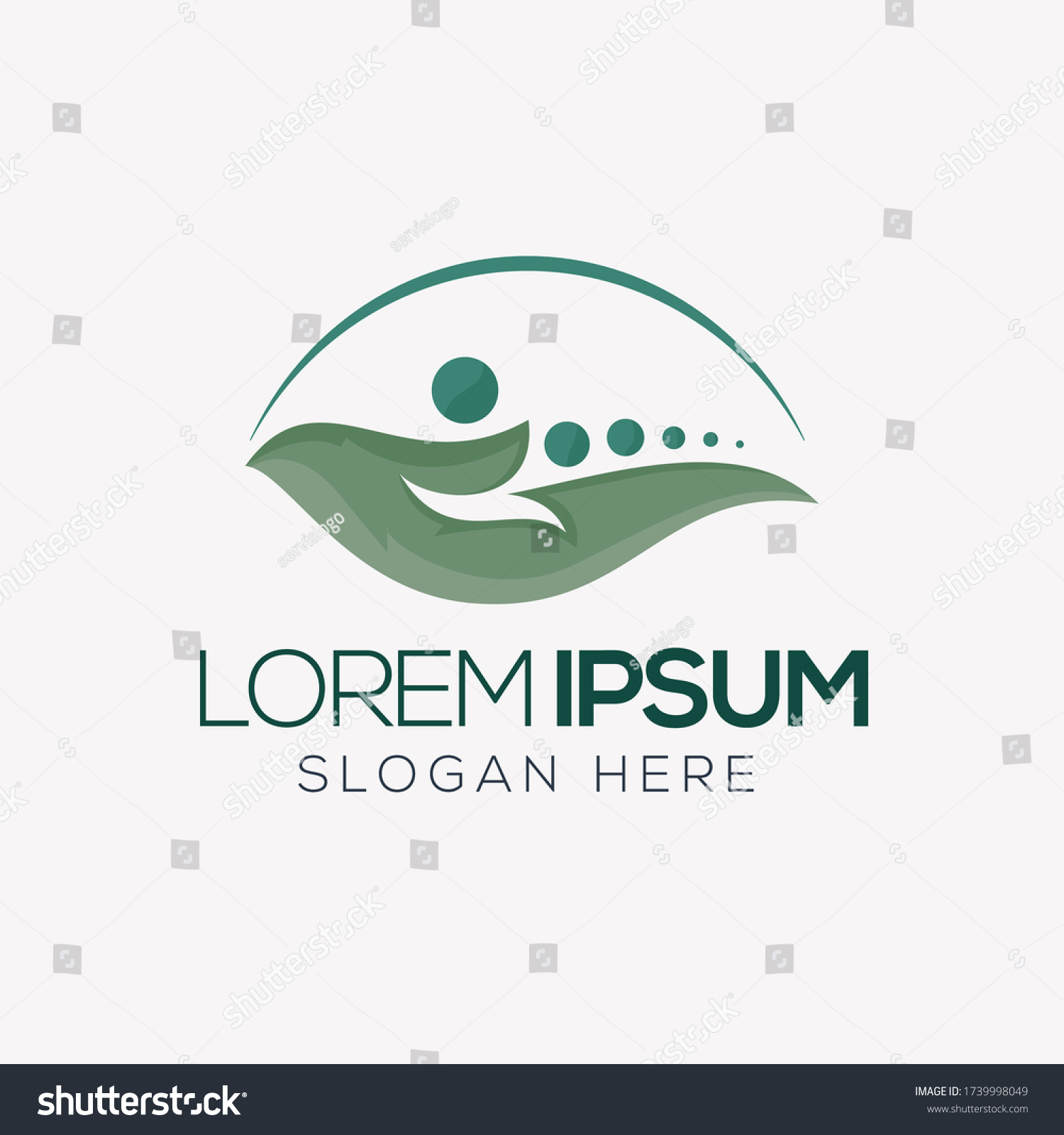 Abstract Hand Circle Logo Vector Template Stock Vector (Royalty Free ...