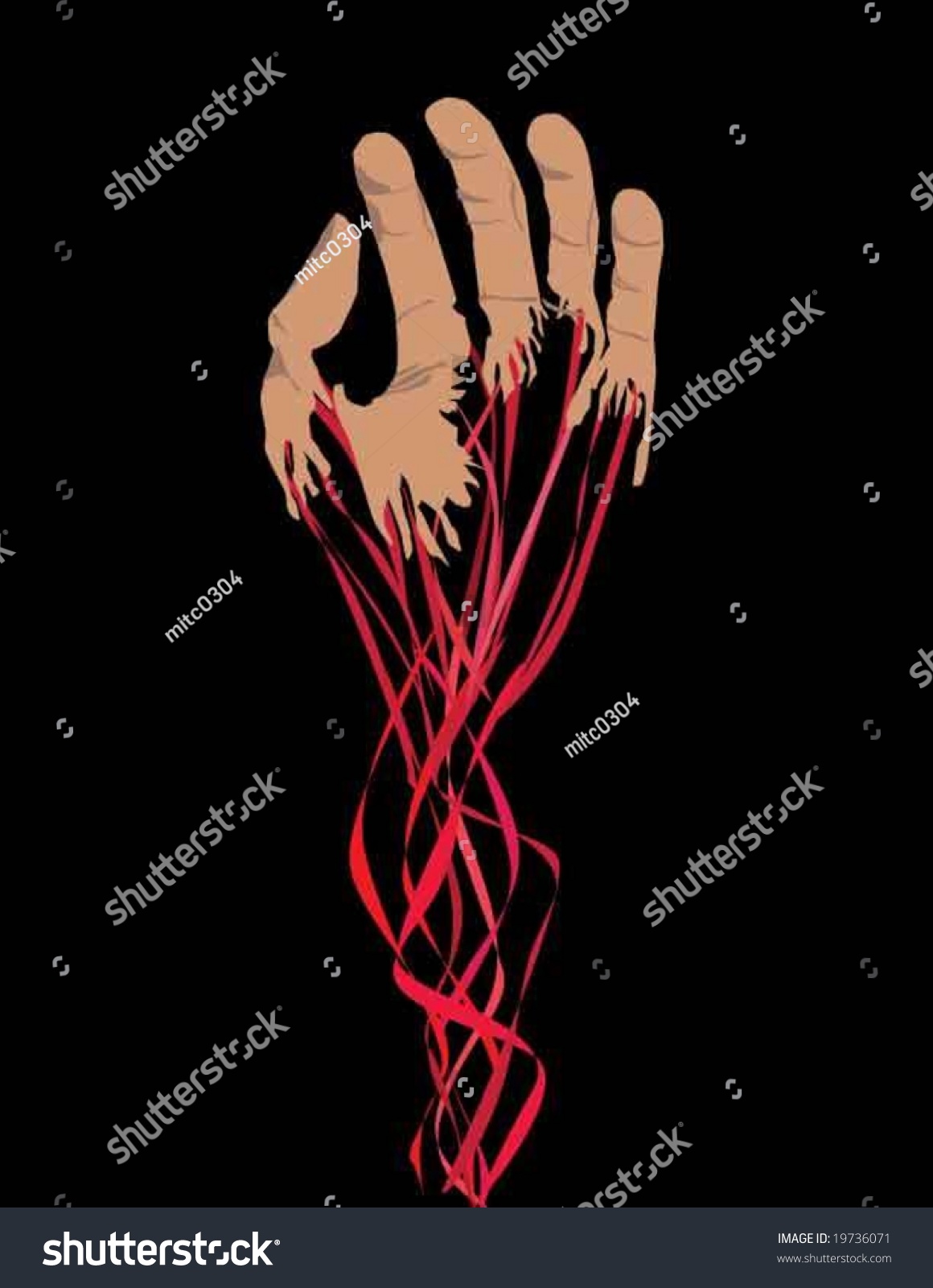 Abstract Hand Coming Together Ground Stock Vector (Royalty Free ...