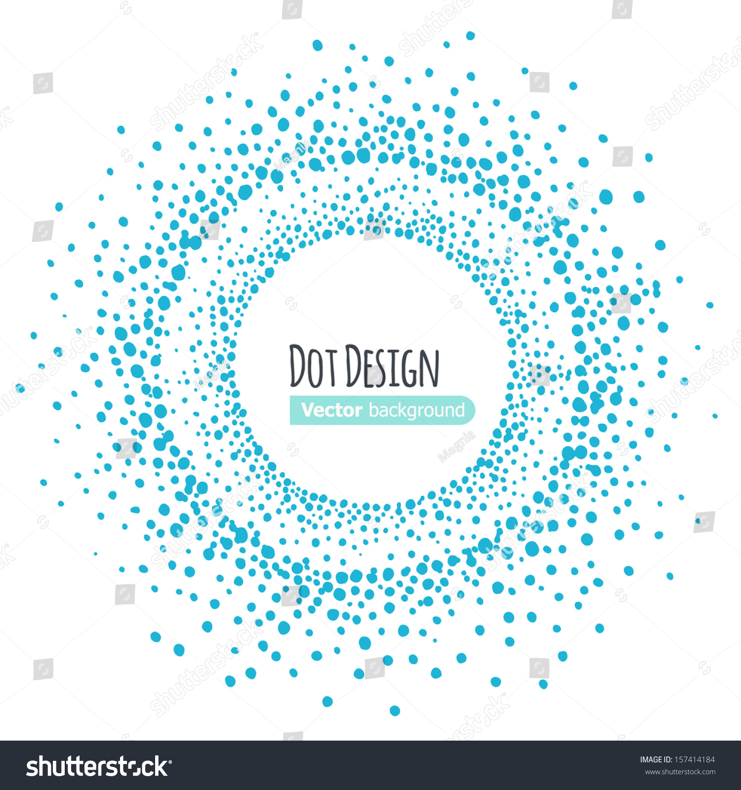 Abstract Hand Drawn Dots Frame Vector Stock Vector (Royalty Free) 157414184