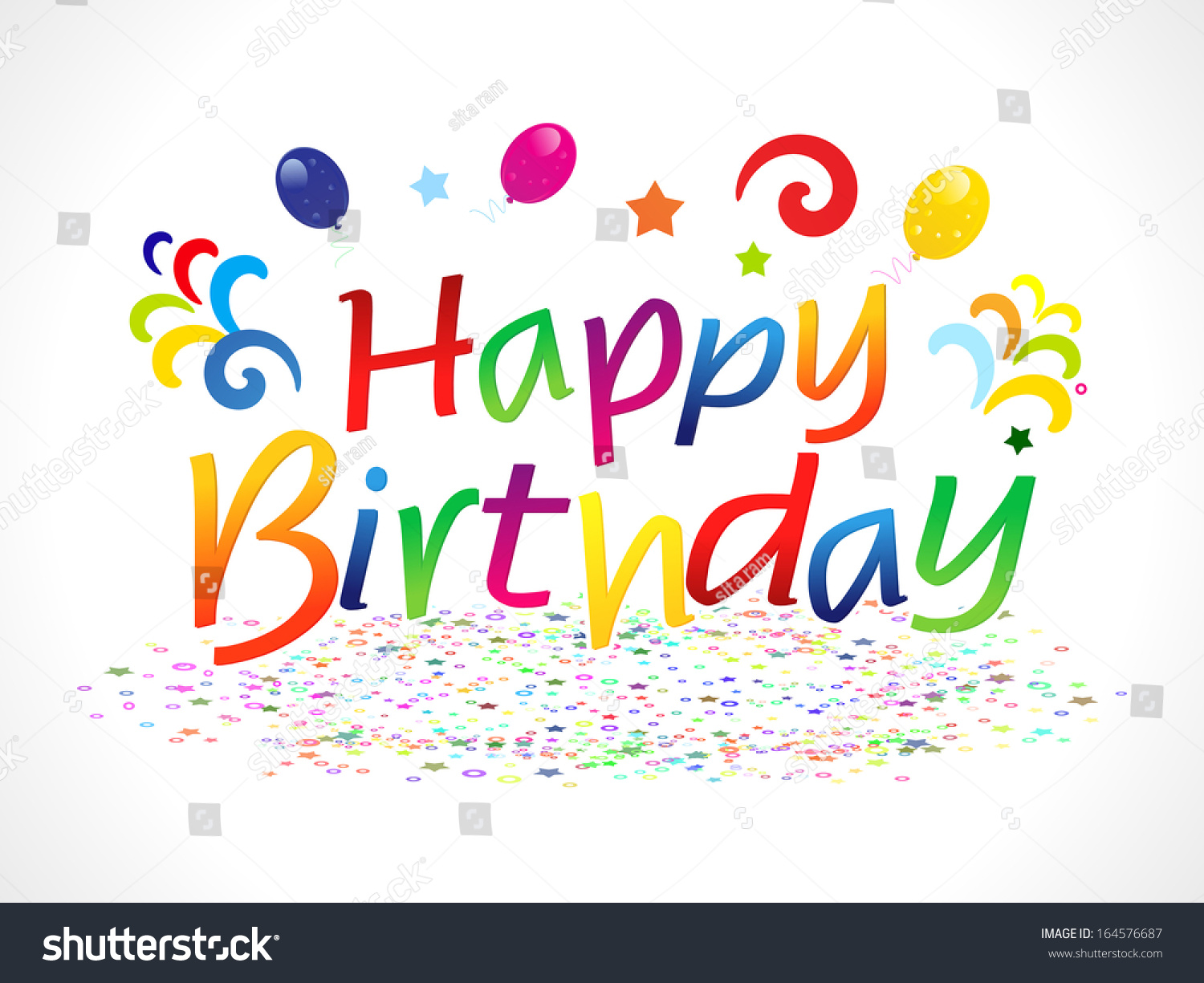 Abstract Happy Birthday Background Vector Illustration: vetor stock ...