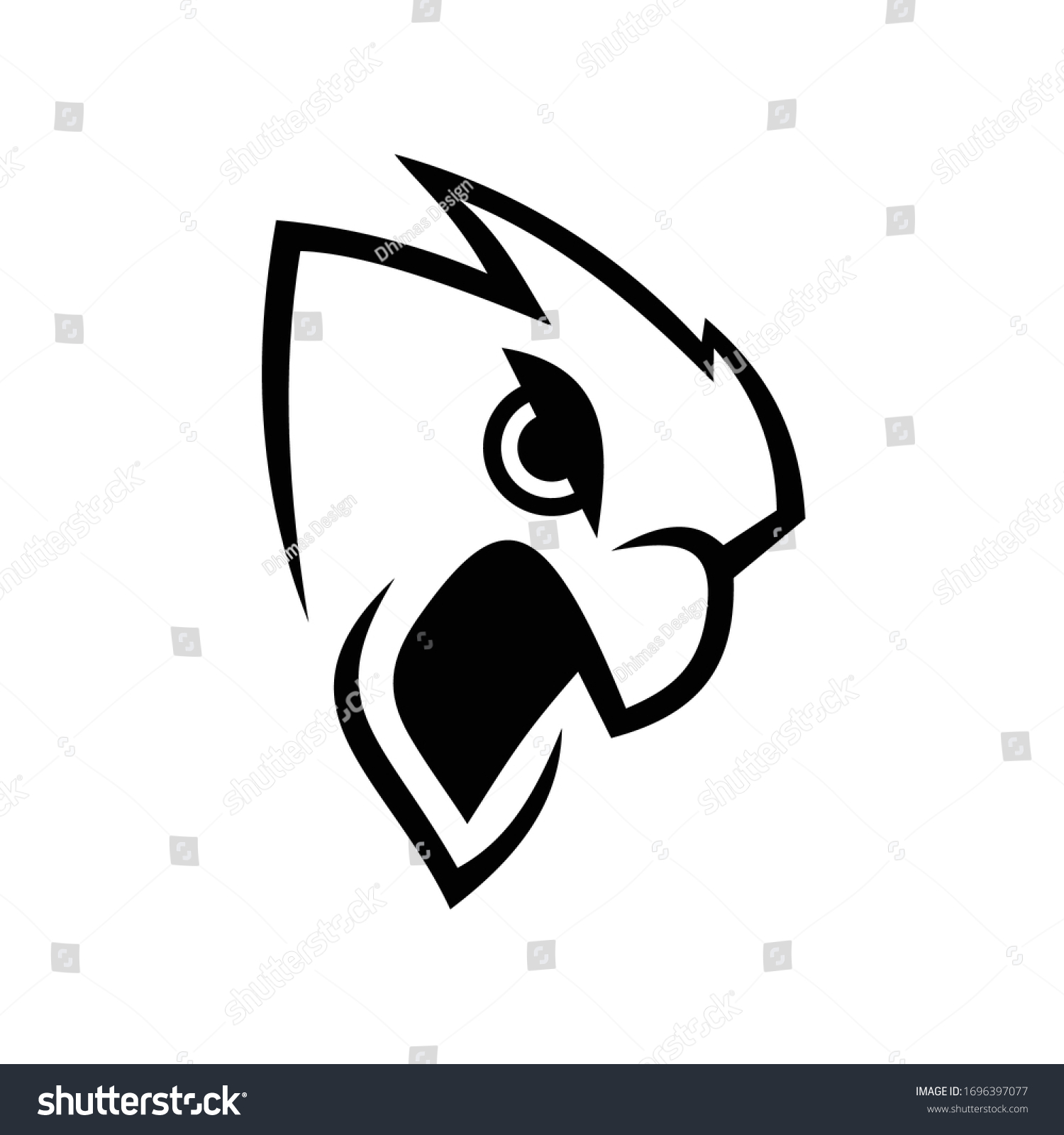 Abstract Hawk Logo Design Template Stock Vector (Royalty Free) 1696397077