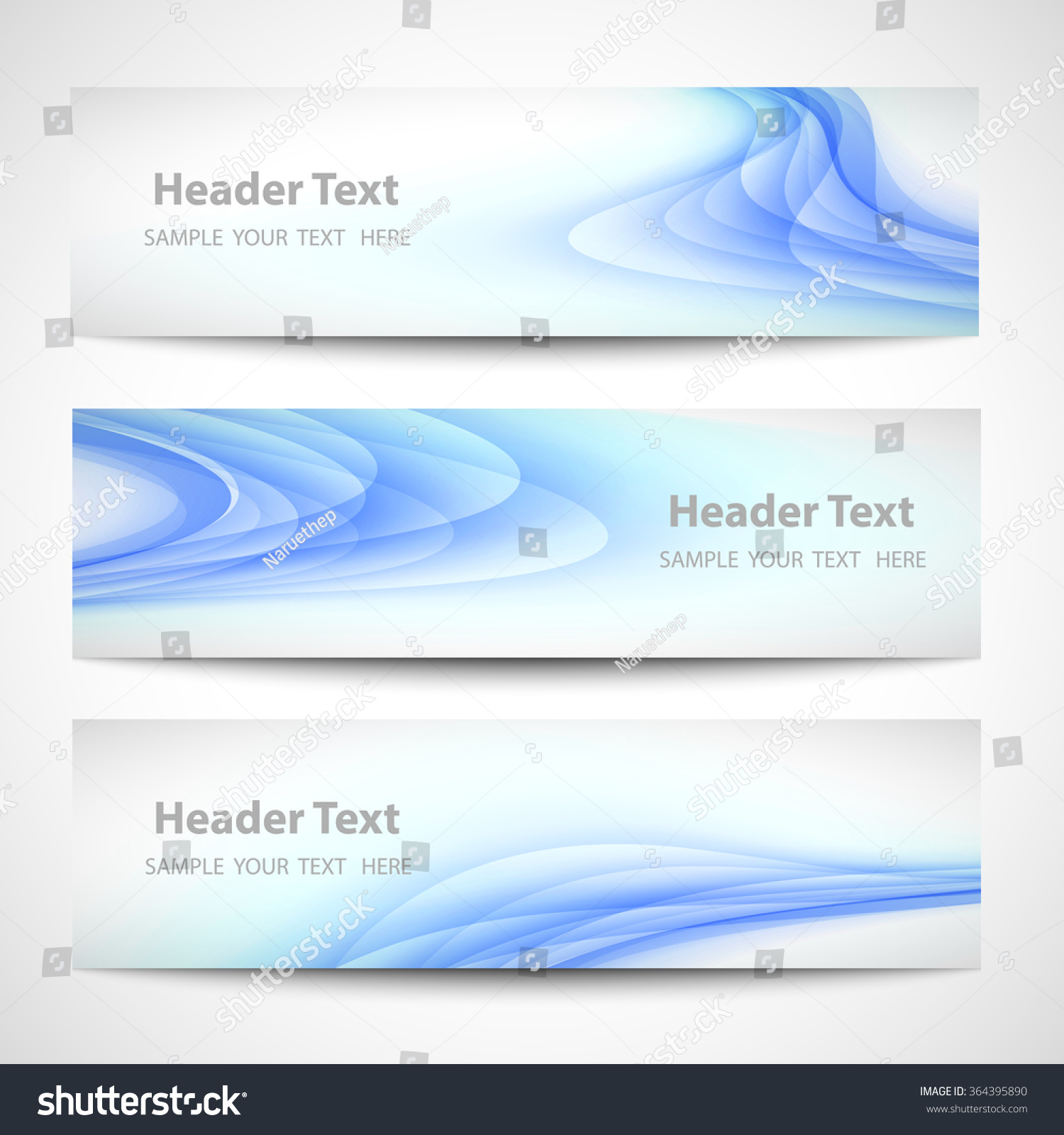 Abstract Header Blue Wave White Vector Stock Vector (Royalty Free ...