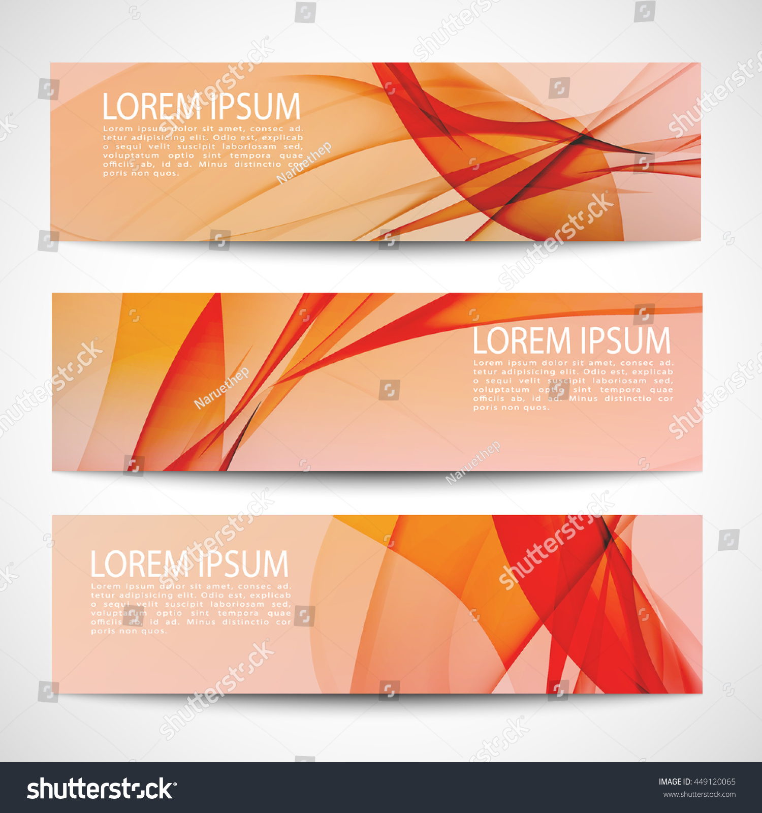 Abstract Header Orange Wave Orange Line Stock Vector 449120065 ...
