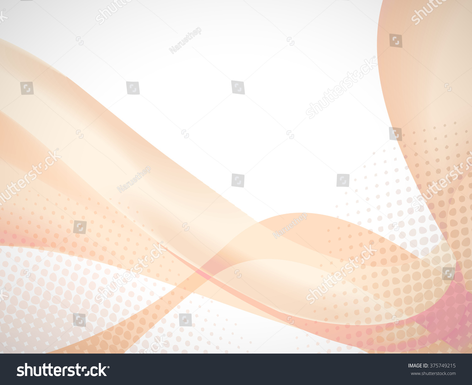 Abstract Header Orange Wave White Vector Stock Vector (Royalty Free ...
