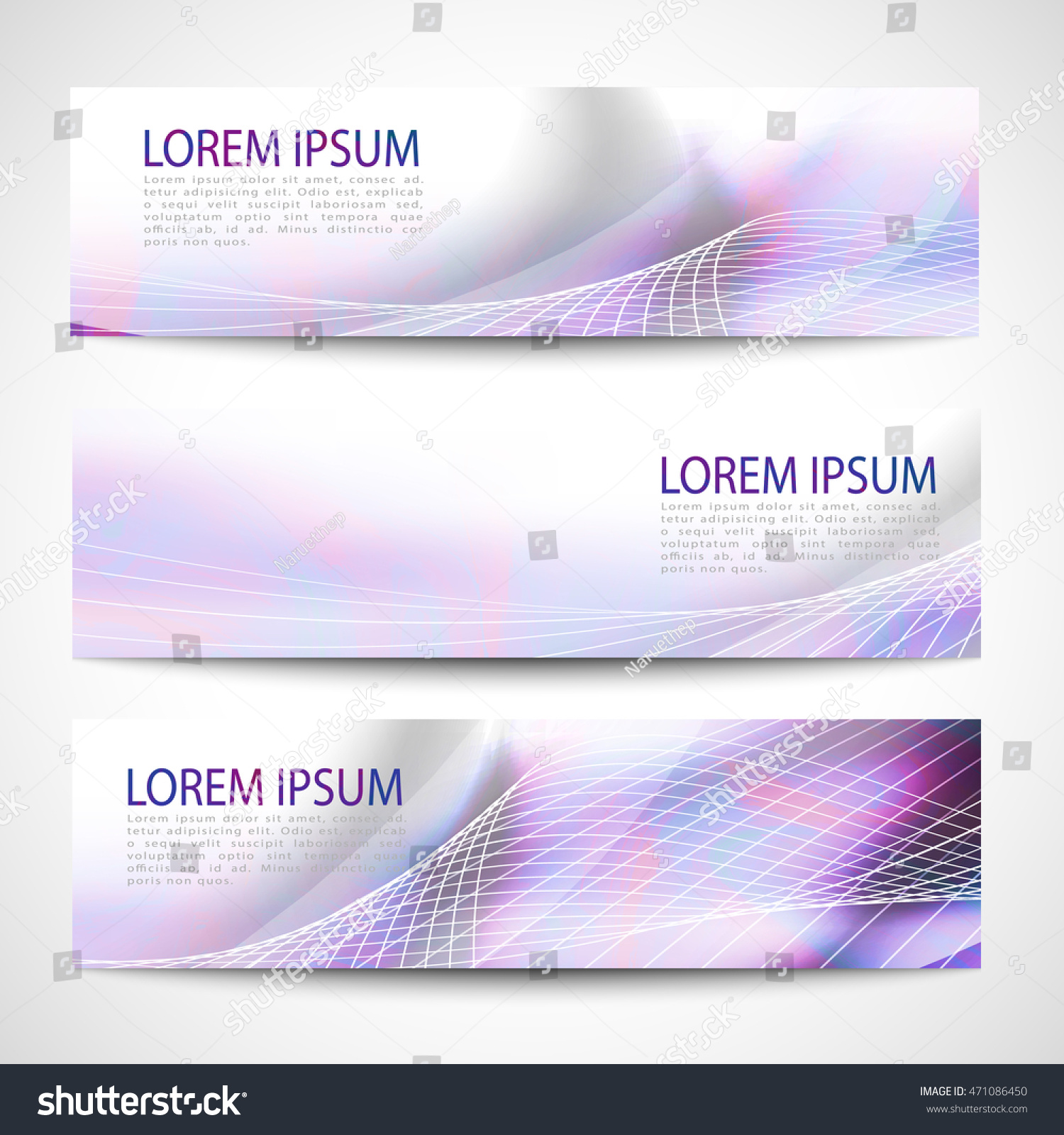 Abstract Header Purple Wave White Vector Stock Vector (Royalty Free ...
