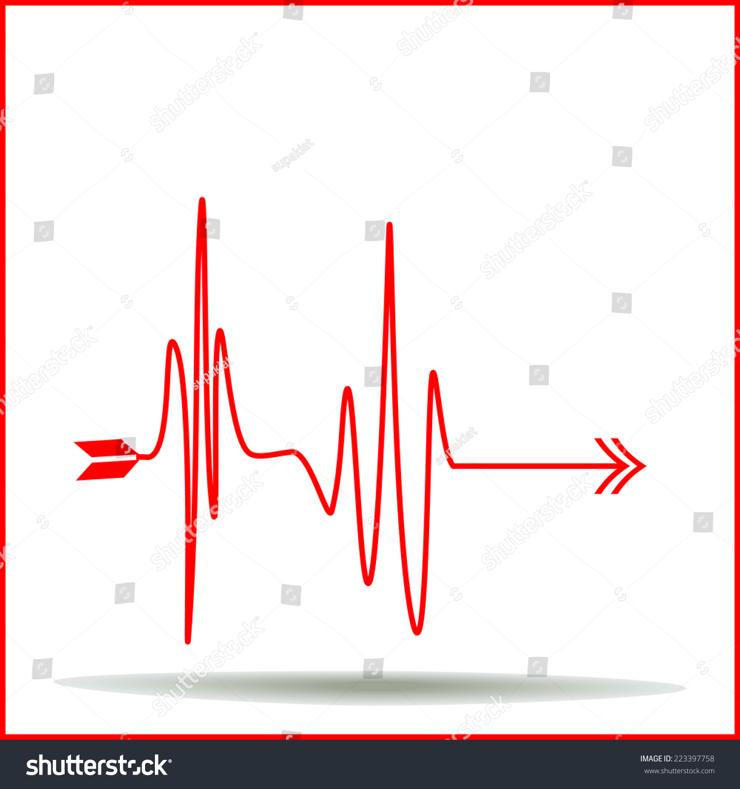 Abstract Heart Beats Cardiogram Stock Vector (Royalty Free) 223397758