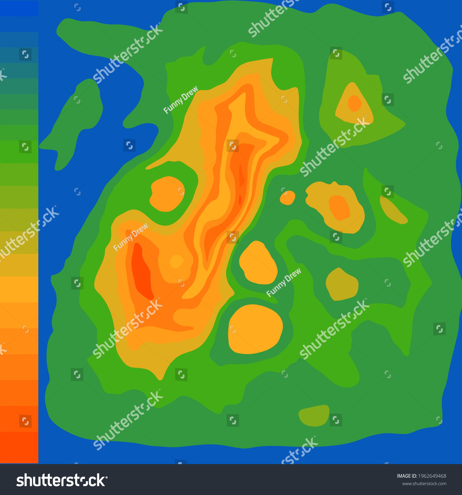 Abstract Heating Map Scale Frame Vector Stock Vector (Royalty Free ...