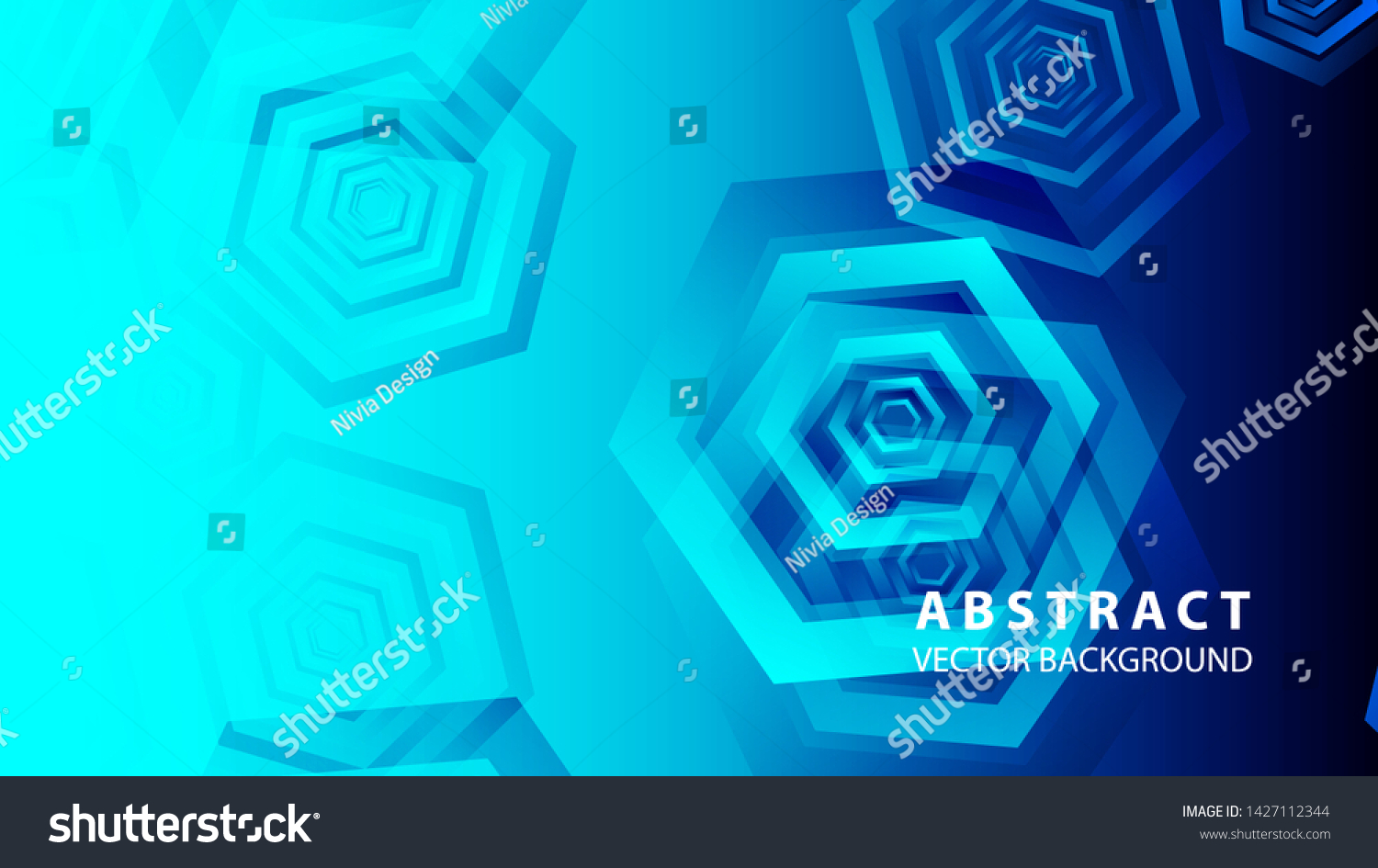 Abstract Hexagon Background Gradient Color Technology Stock Vector ...