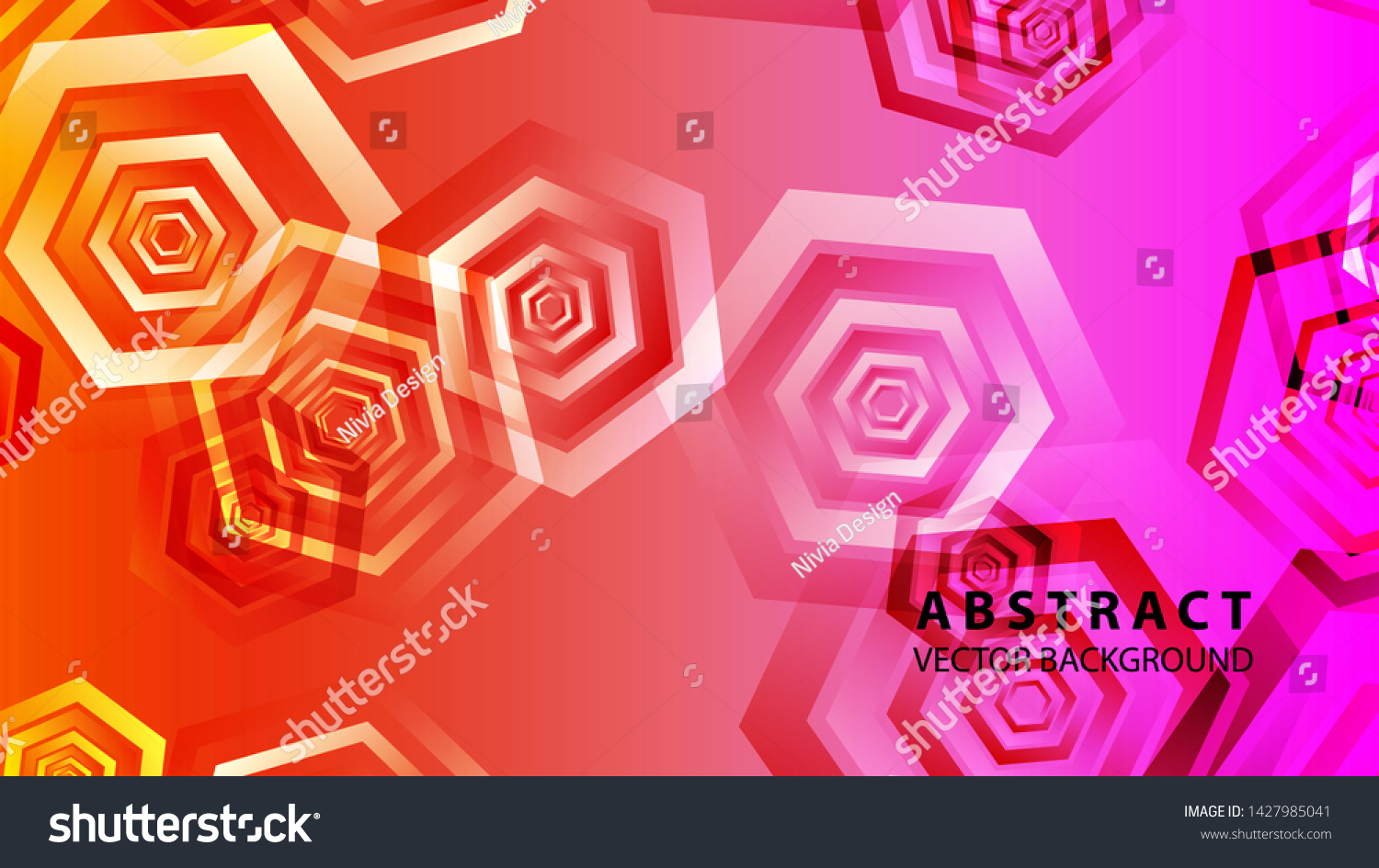 Abstract Hexagon Background Gradient Color Technology Stock Vector ...