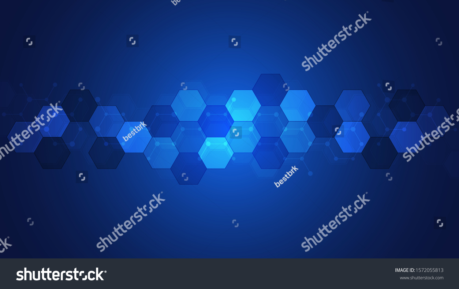Abstract Hexagon Pattern Technology Background Innovation Stock Vector ...