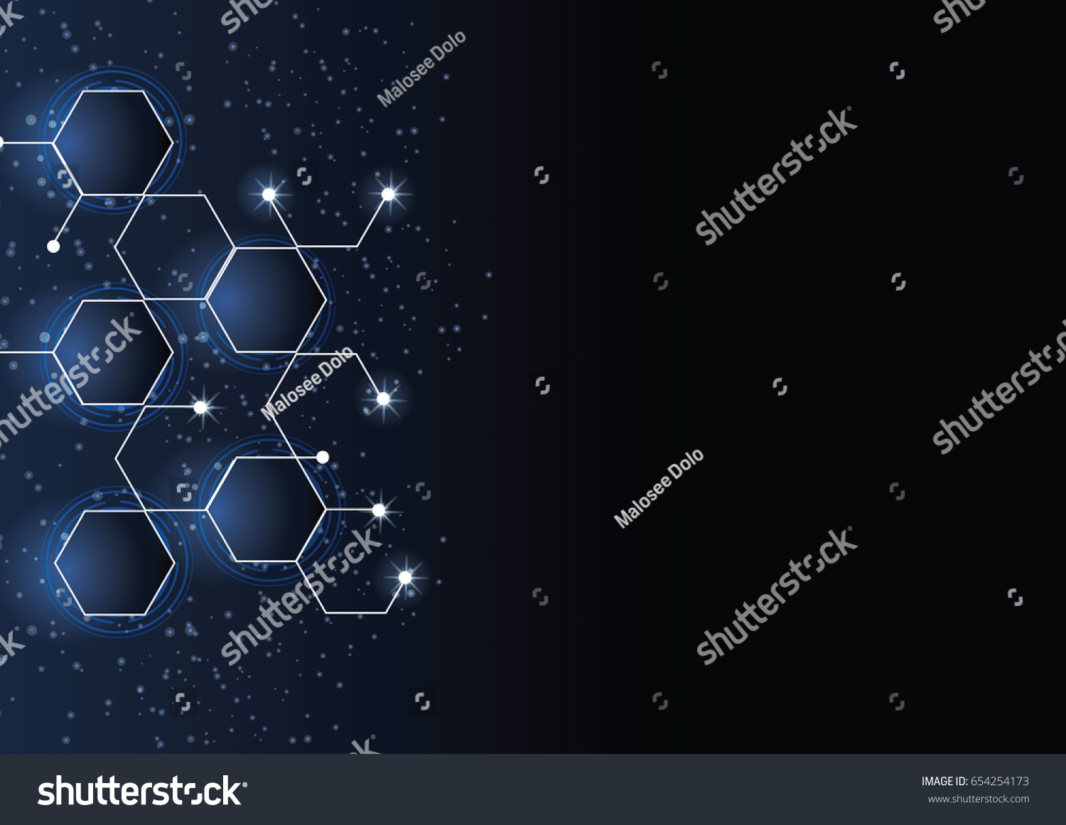 Abstract Hexagon Pattern Molecular Sci Design Stock Vector (Royalty ...