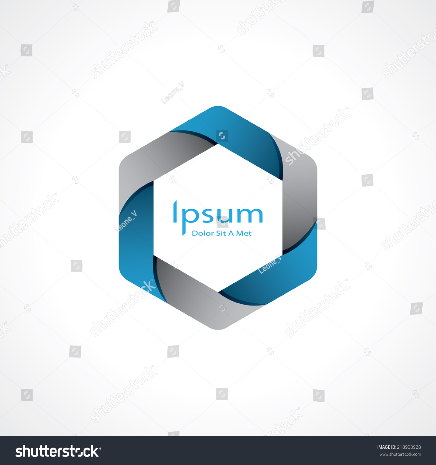 Abstract Hexagon Shape Template Logo Design Stock Vector (Royalty Free ...
