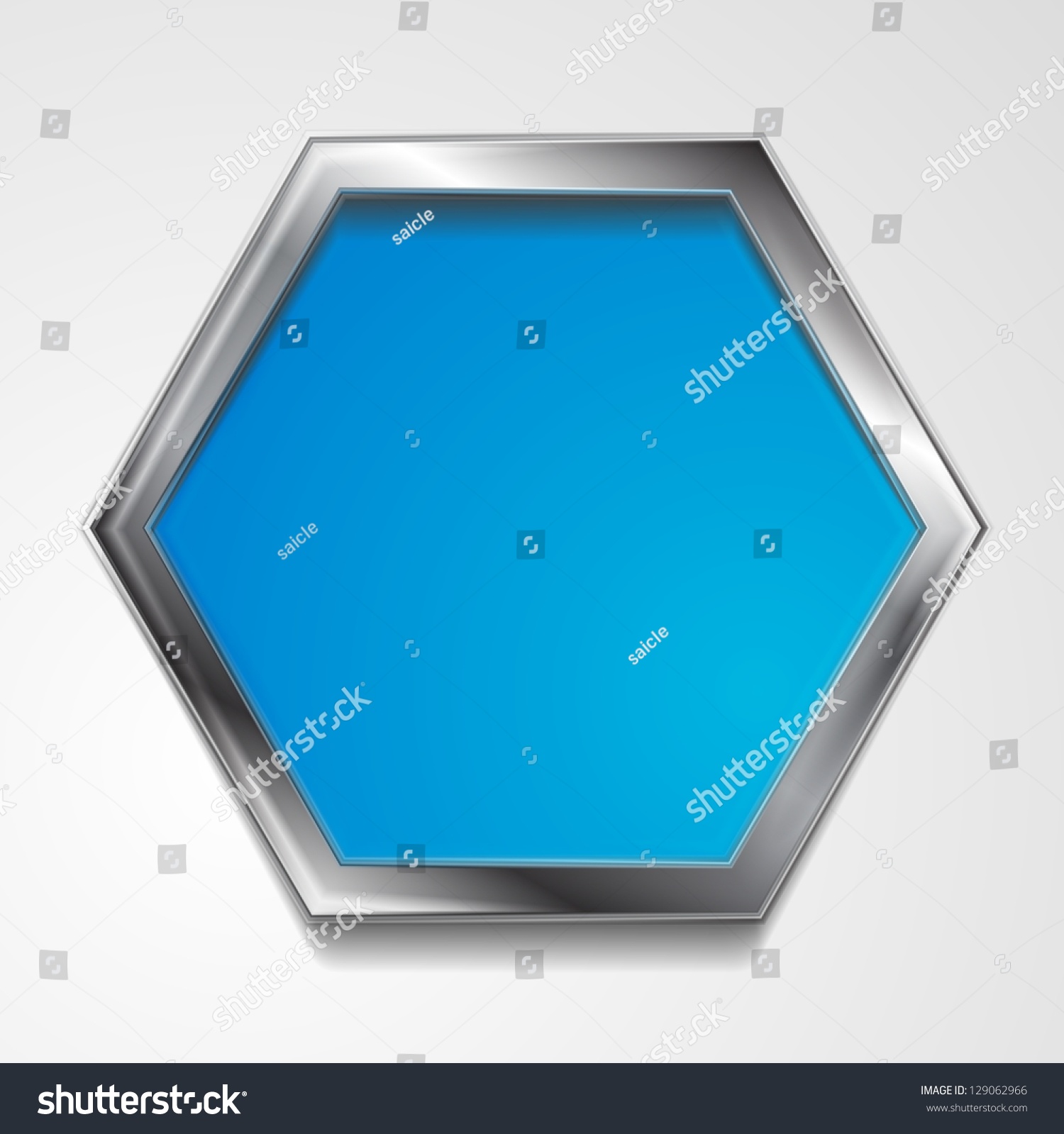 Abstract Hexagon Shape Silver Frame Vector Stock Vector (Royalty Free ...