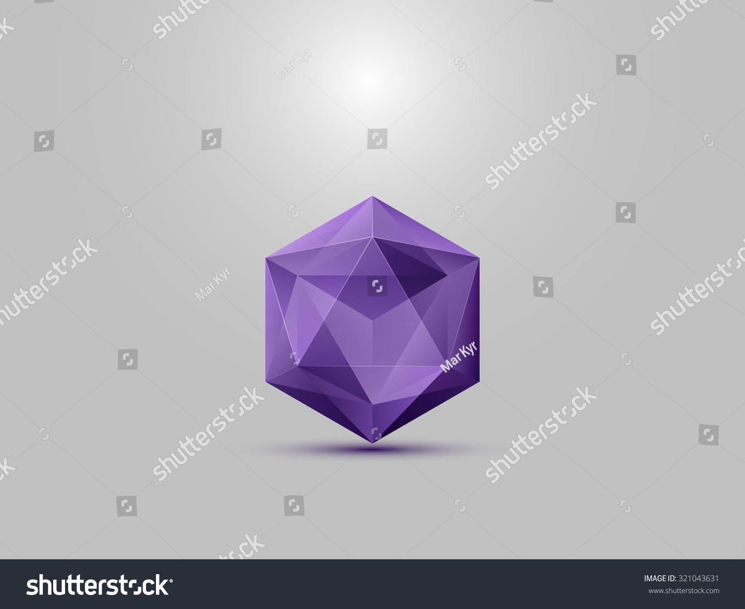 Abstract Hexagonal Gem Logo Vector Illustration Stock Vector (Royalty ...