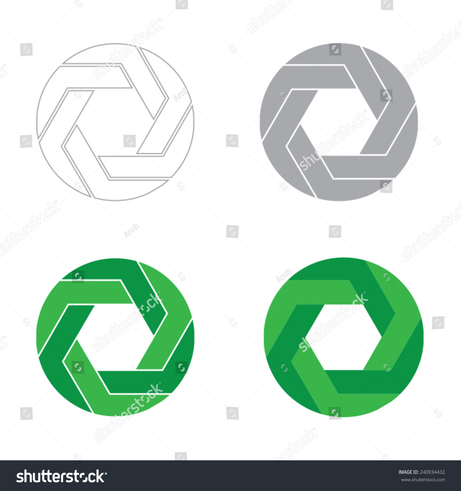 Abstract Hexagonal Logo Design Elements Illustration Stock Vector ...