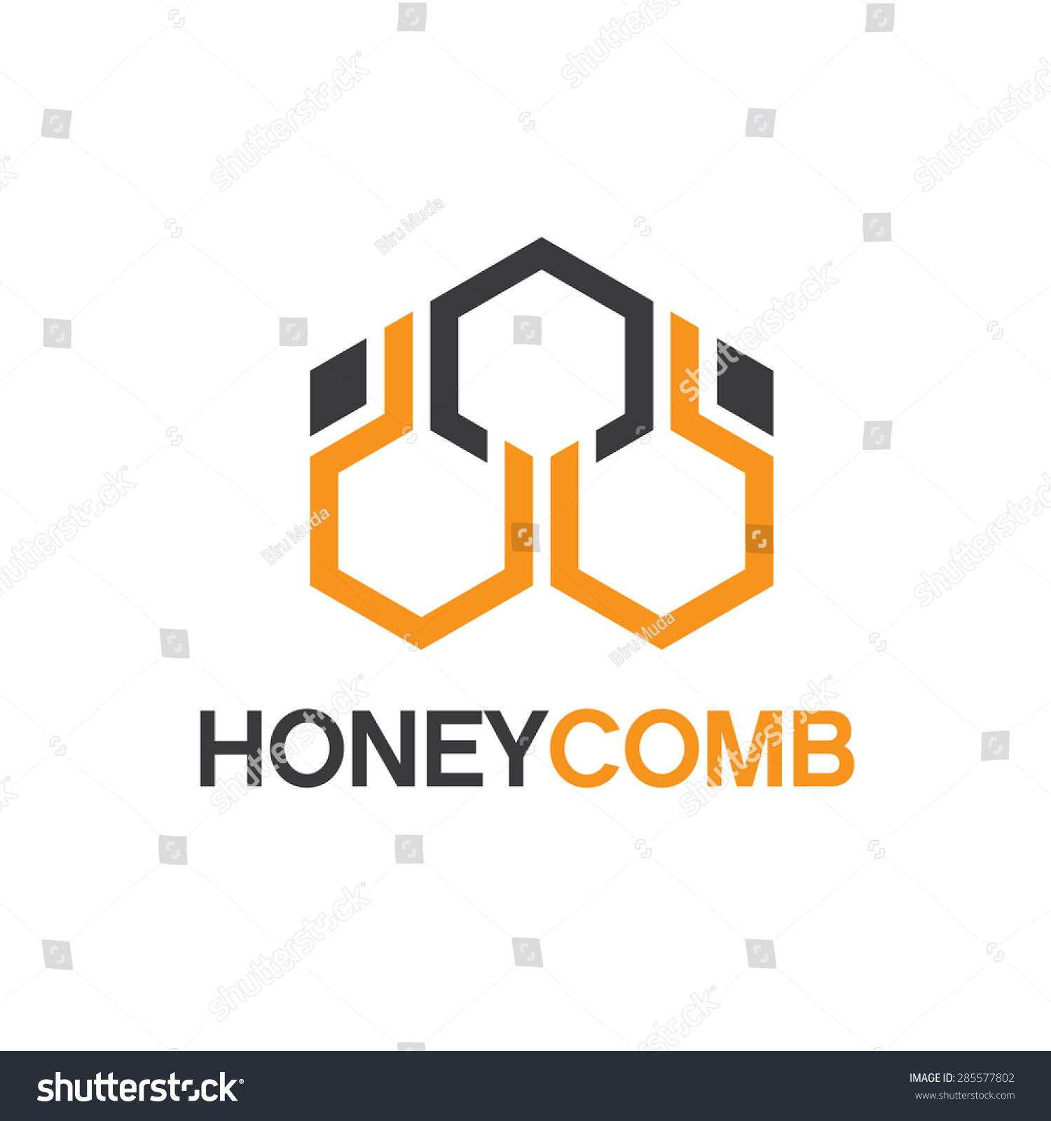 Abstract Honeycomb Logo Vector Beehive Symbol: เวกเตอร์สต็อก (ปลอดค่า ...