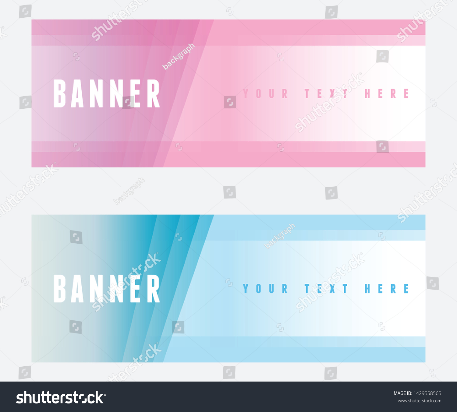 Abstract Horizontal Banner Designweb Template Stock Vector (Royalty ...