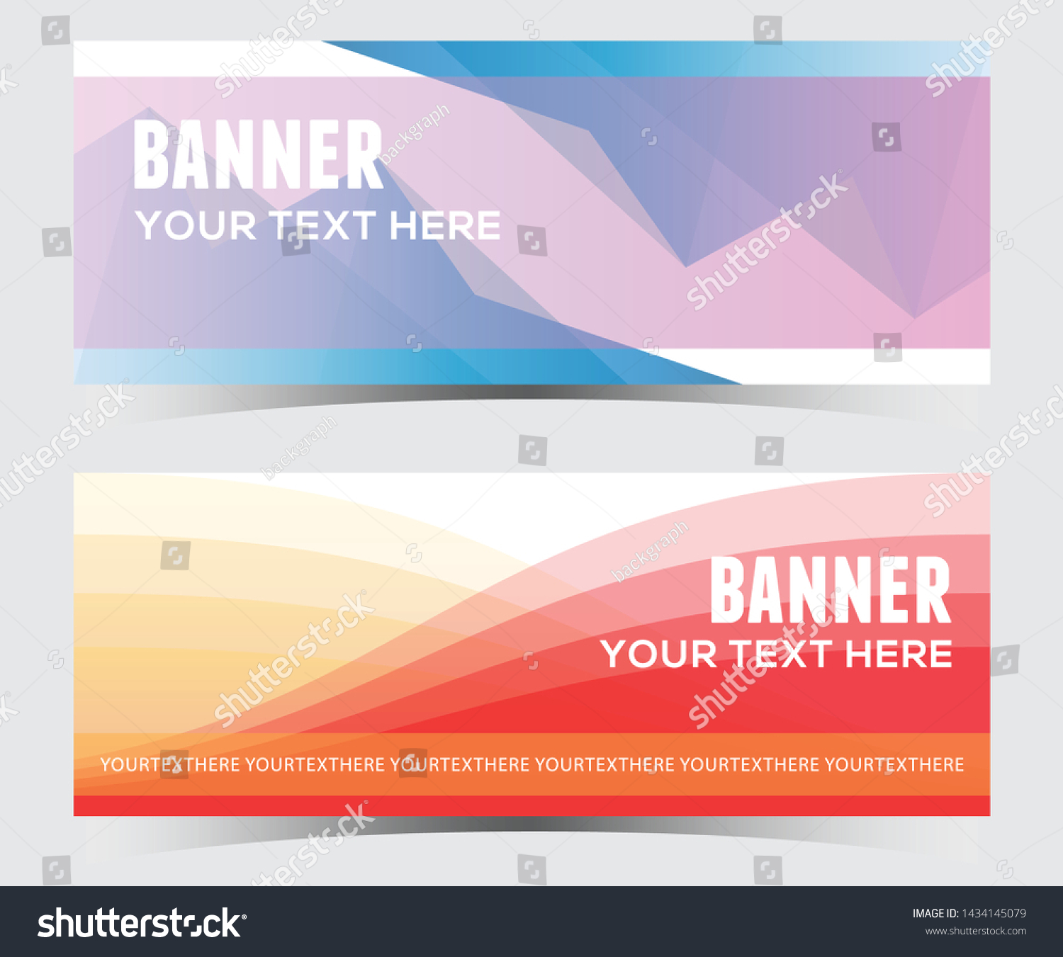 Abstract Horizontal Banner Designweb Template Stock Vector (Royalty ...