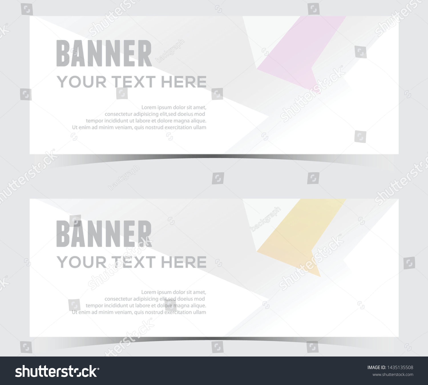 Abstract Horizontal Banner Designweb Template Stock Vector (Royalty ...