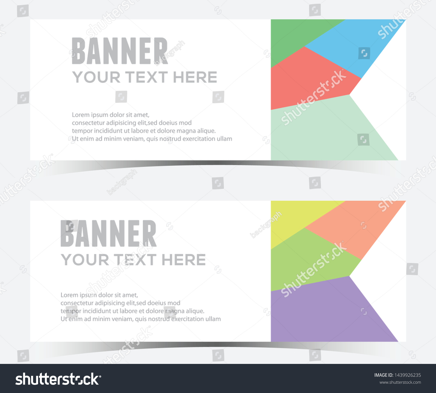 Abstract Horizontal Banner Designweb Template Stock Vector (Royalty ...