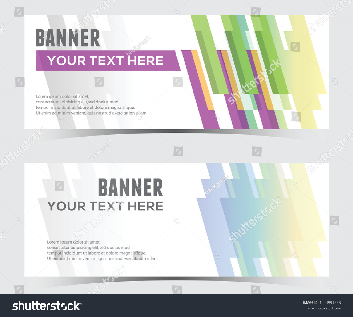 Abstract Horizontal Banner Designweb Template Stock Vector (Royalty ...