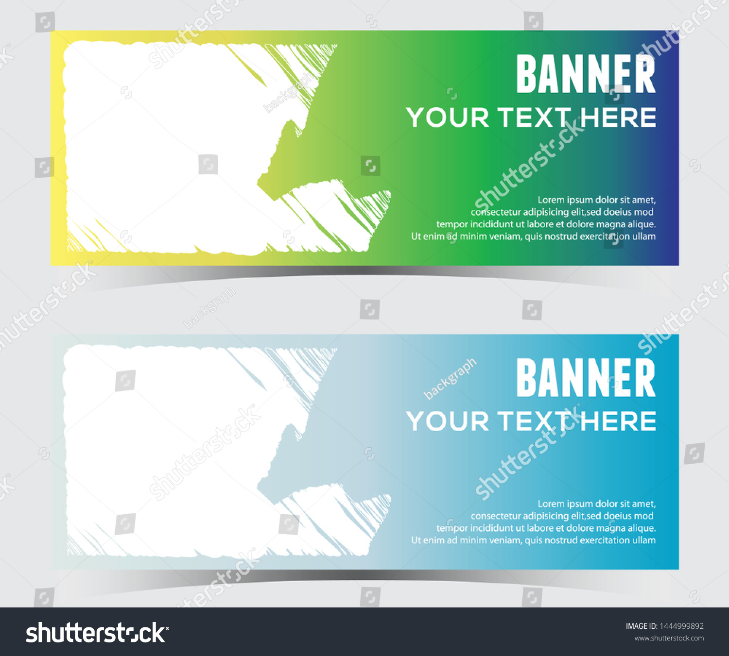 Abstract Horizontal Banner Designweb Template Stock Vector (Royalty ...