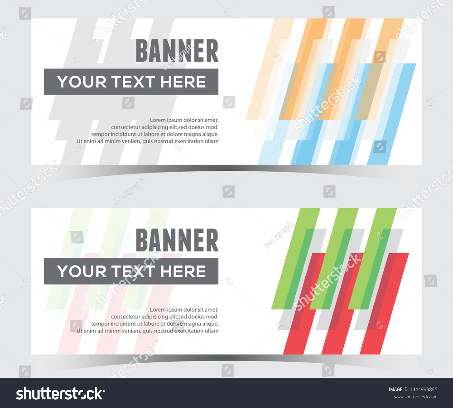 Abstract Horizontal Banner Designweb Template Stock Vector (Royalty ...