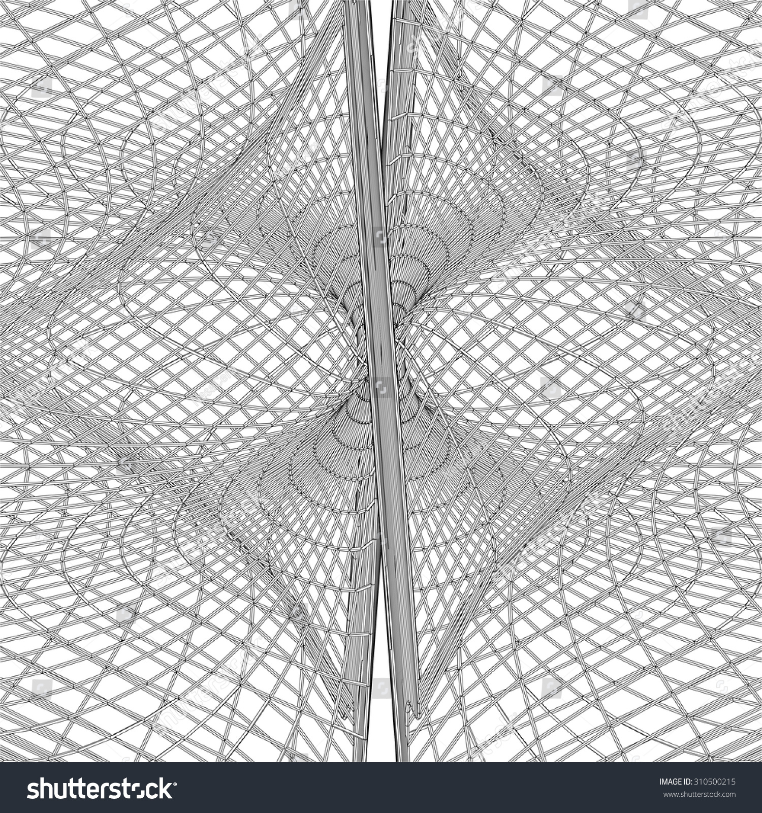 Abstract Hourglass Construction Structure Vector 400 Stock Vector ...