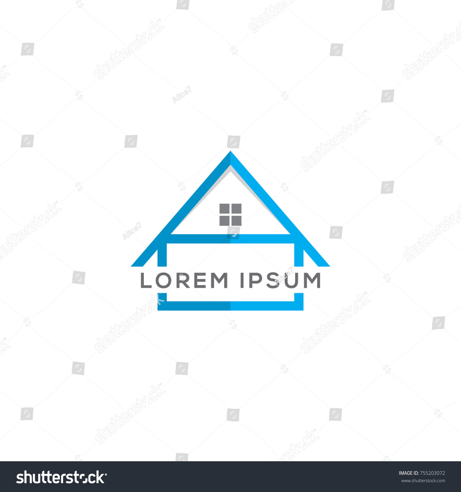 Abstract House Building Logo Design Vector Stock Vector (Royalty Free ...
